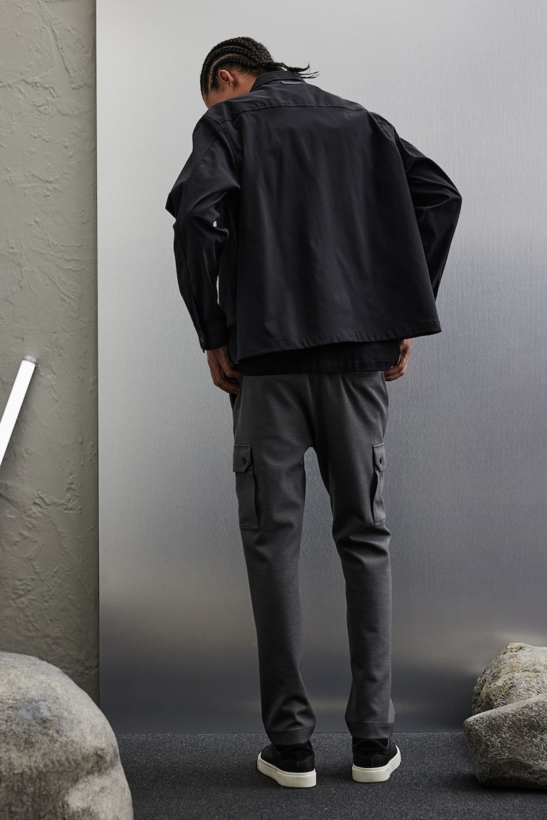 Slim Fit Cargo trousers - Dark grey - Men | H&M GB