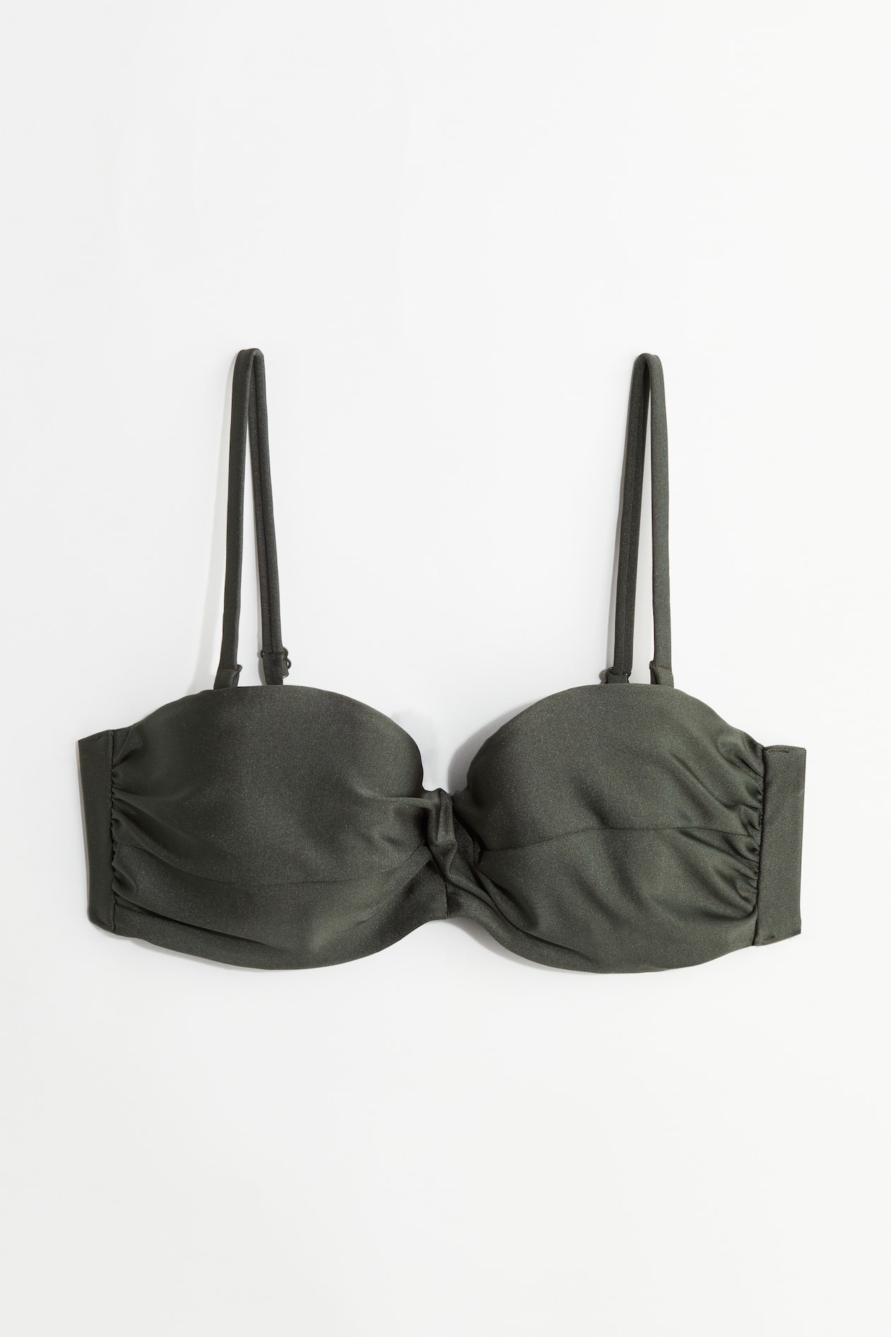 Women's Dark khaki green Balconette bikini top | H&M GB