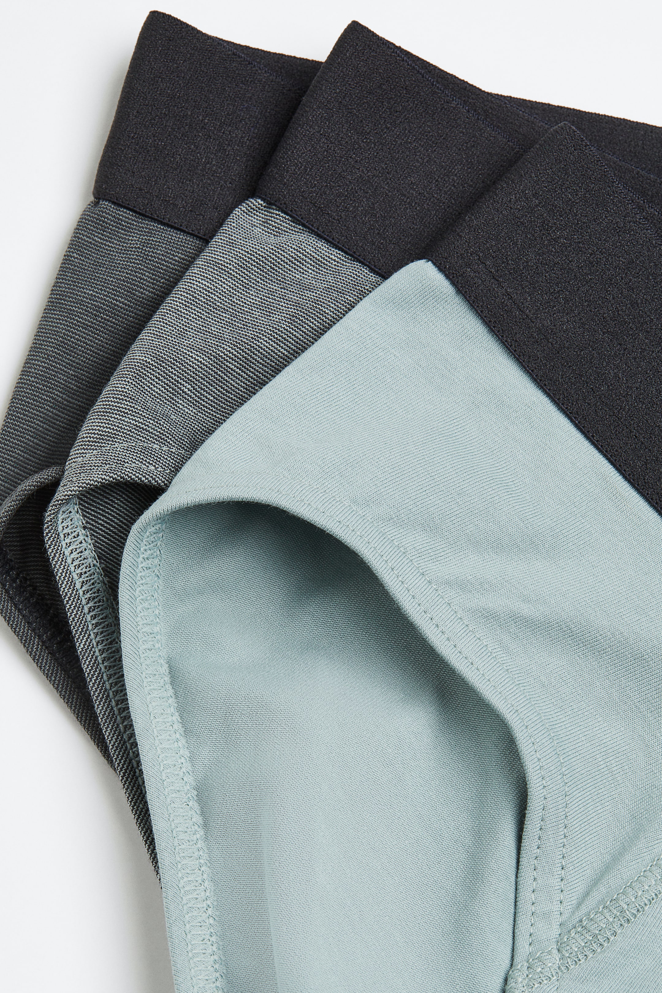 3-pack truser i Lycra ® Xtra Life ™ - Lys turkis/Gråmelert - HERRE | H&M NO