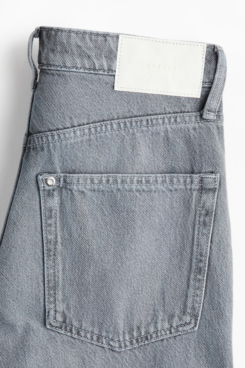 Women's Gray Ava Ultra High Rise Wide Leg Jeans | H&M US