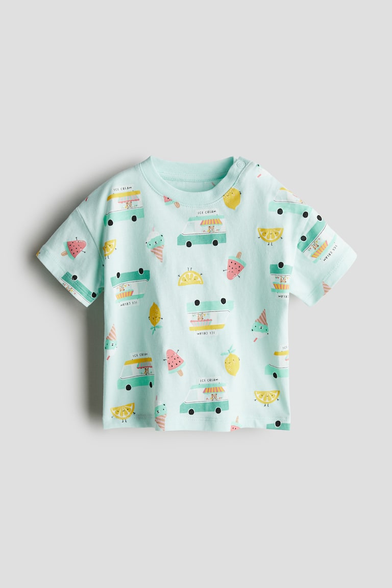 Mint green/ice cream Cotton Jersey T-shirt for kids | H&M US