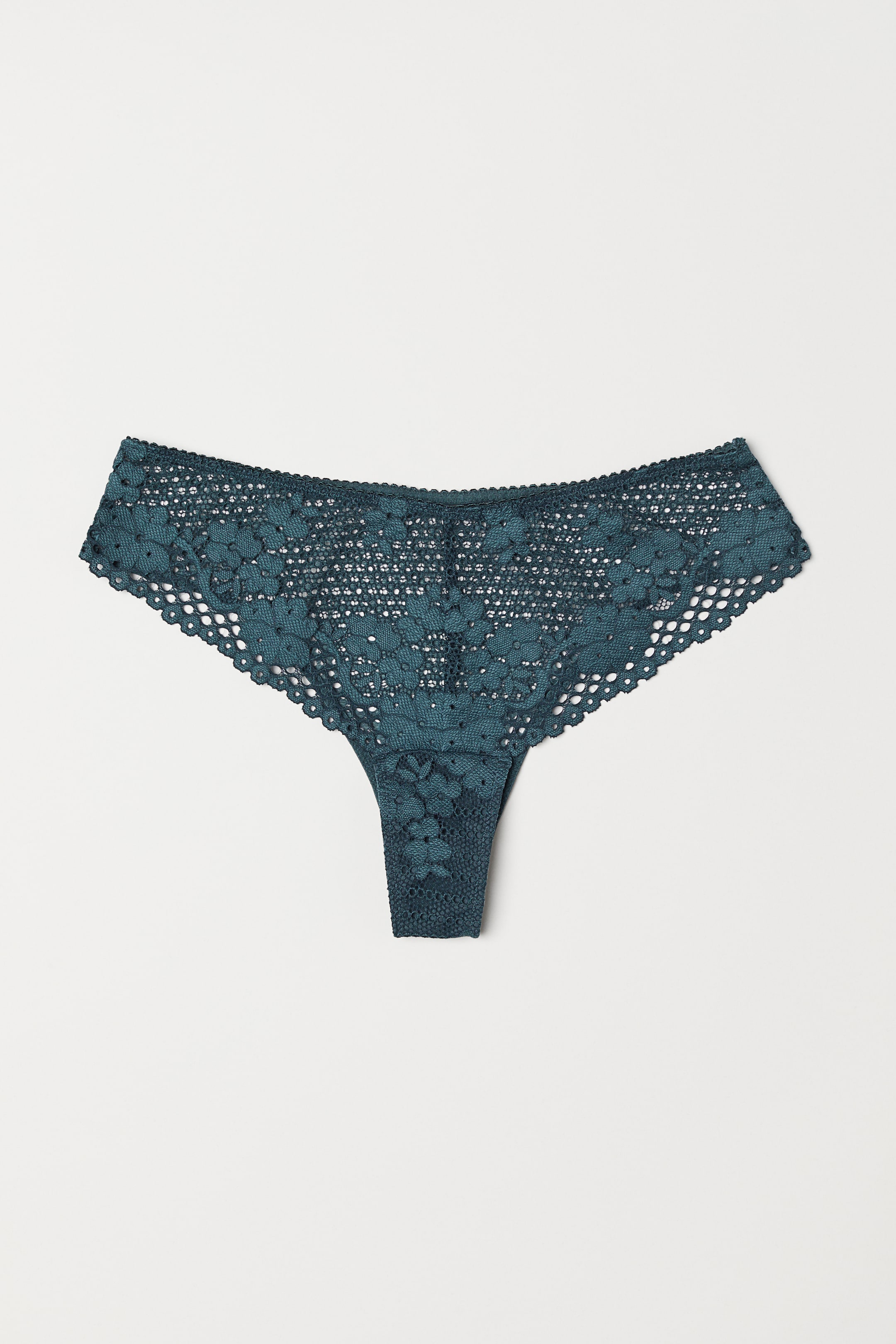 Lace Brazilian Briefs - Dark turquoise - Ladies | H&M CA