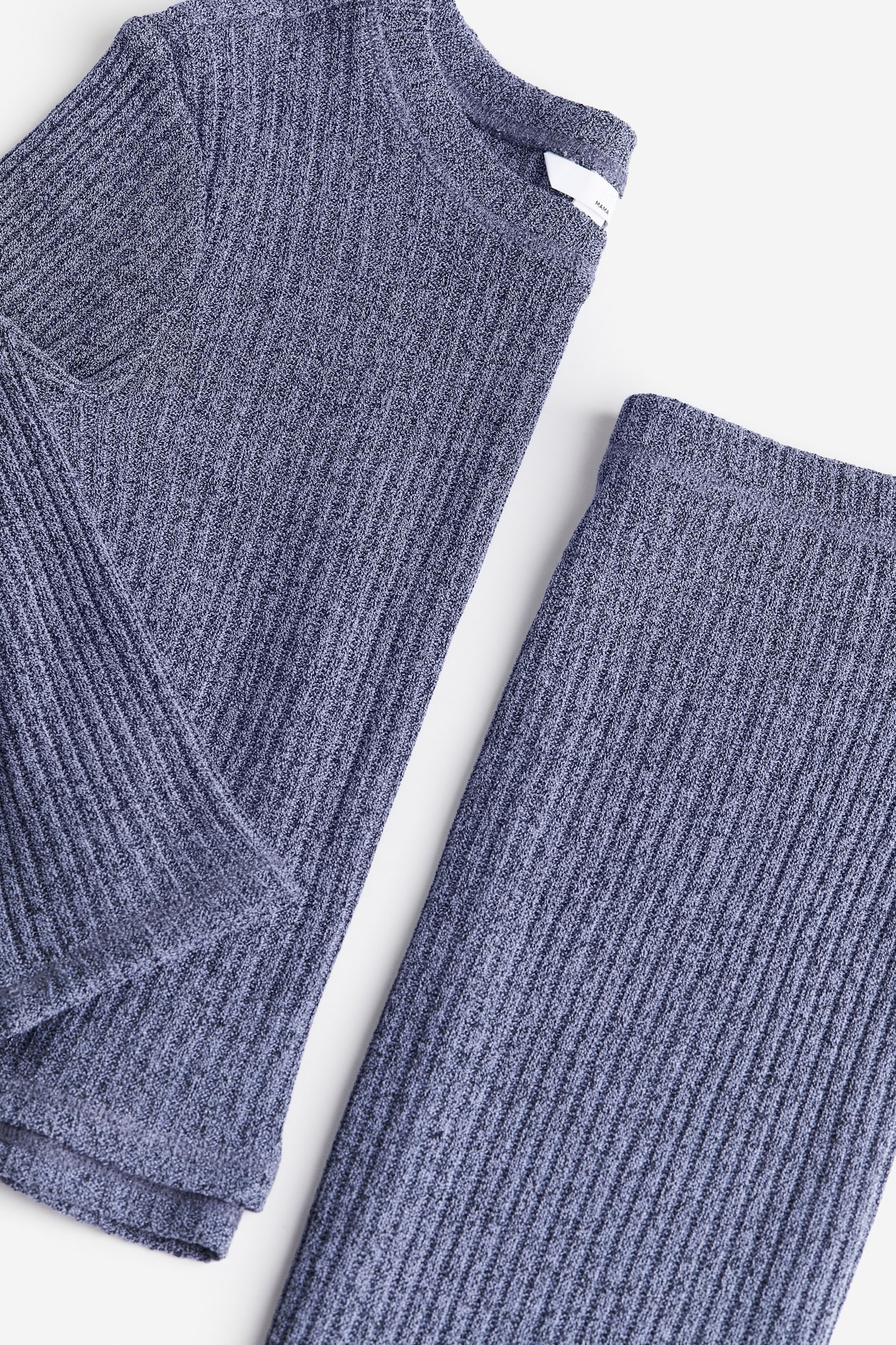 Women's Blue melange MAMA 2-piece Rib-knit Set | H&M CA