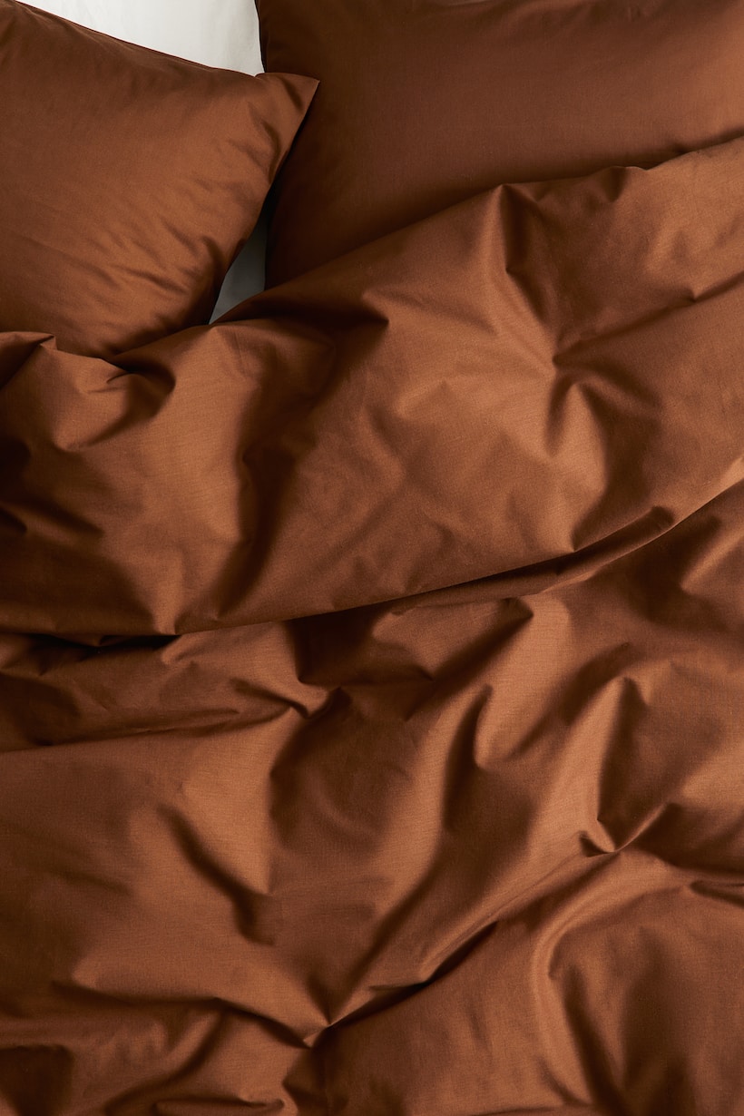 Cotton King/Queen Duvet Cover Set - Brown - Home All | H&M US