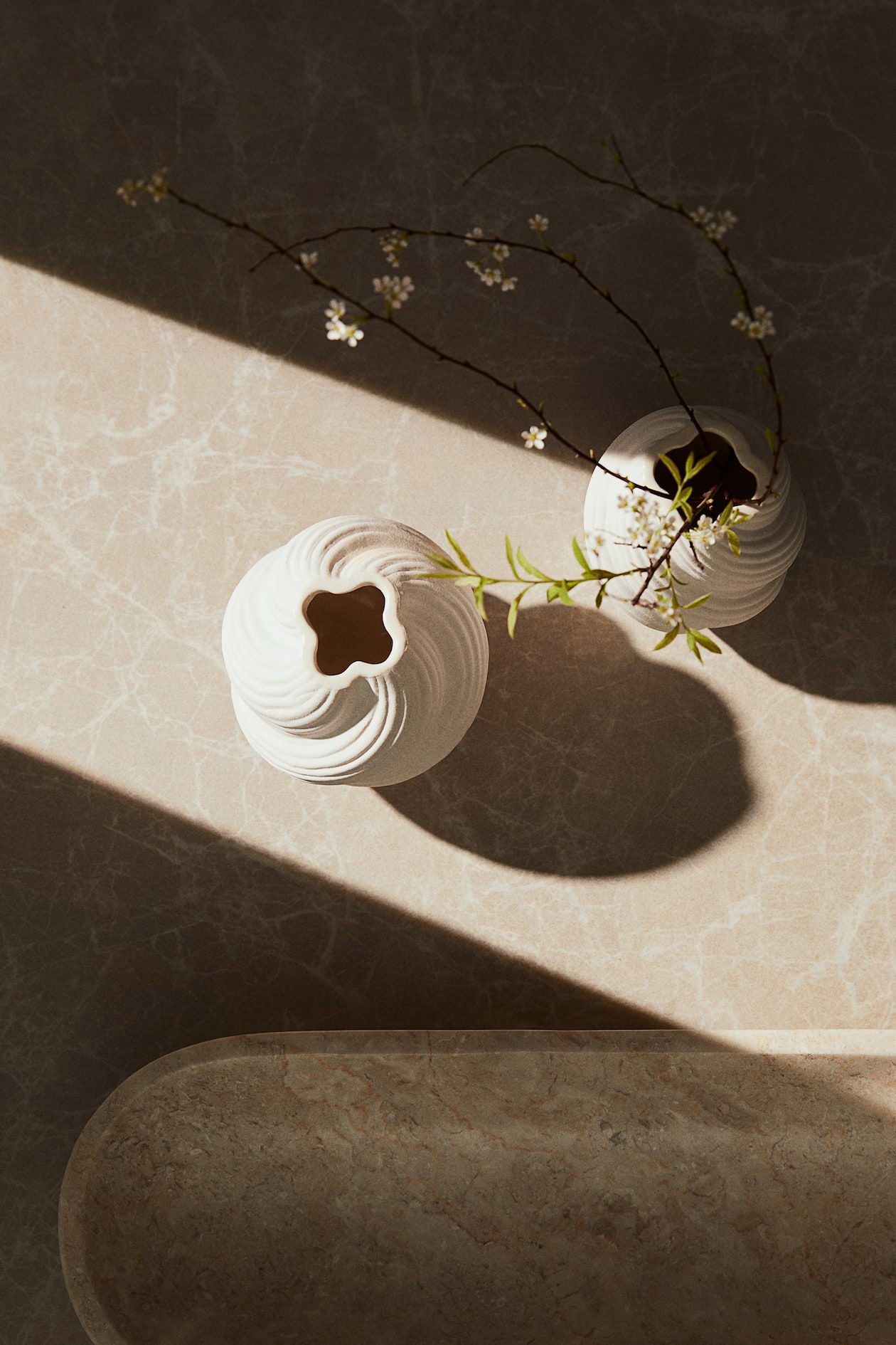 2 db-os mini kőkerámia váza szett - Fehér - HOME | H&M HU