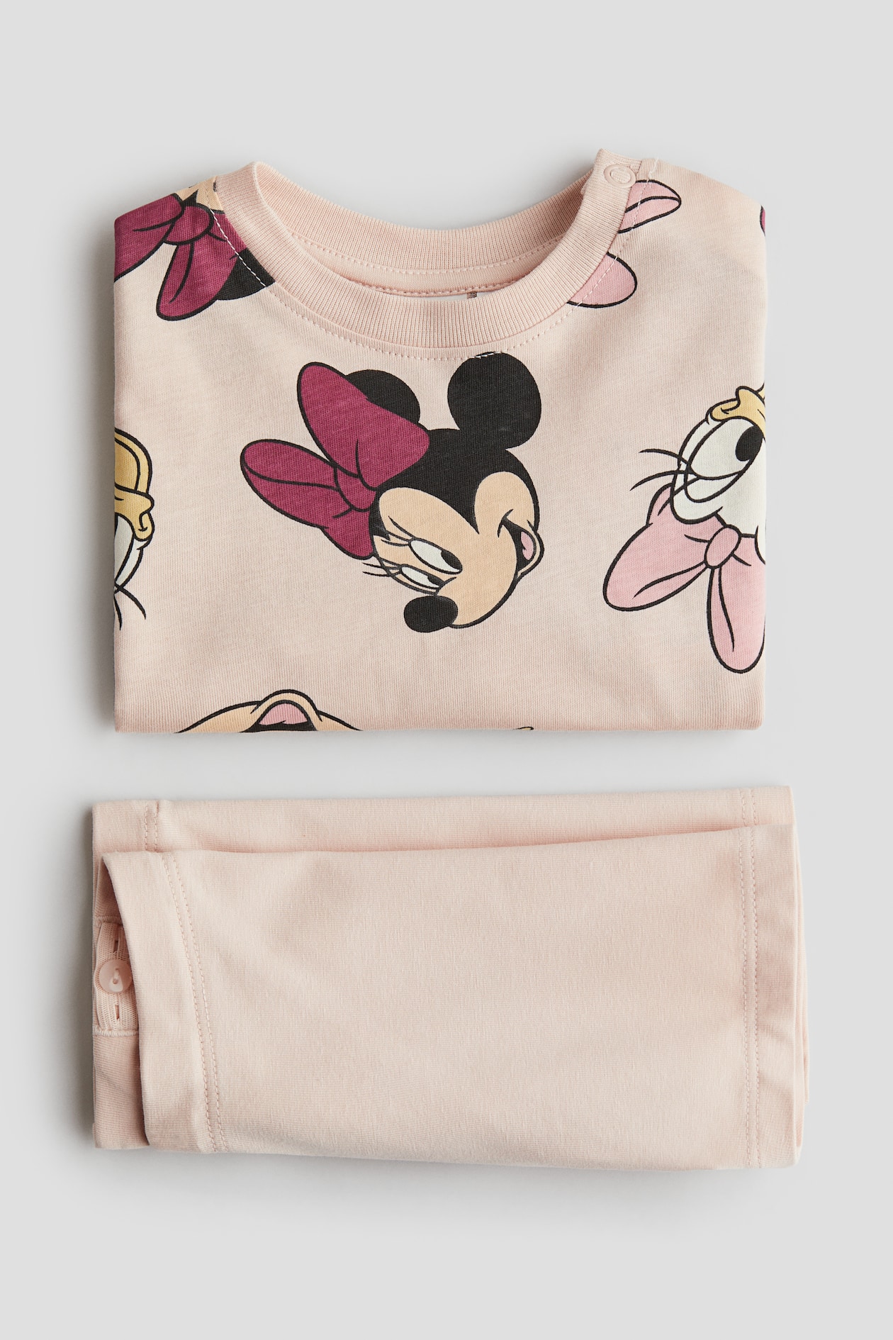 2-piece cotton jersey set - Pink/Minnie Mouse - Kids | H&M US