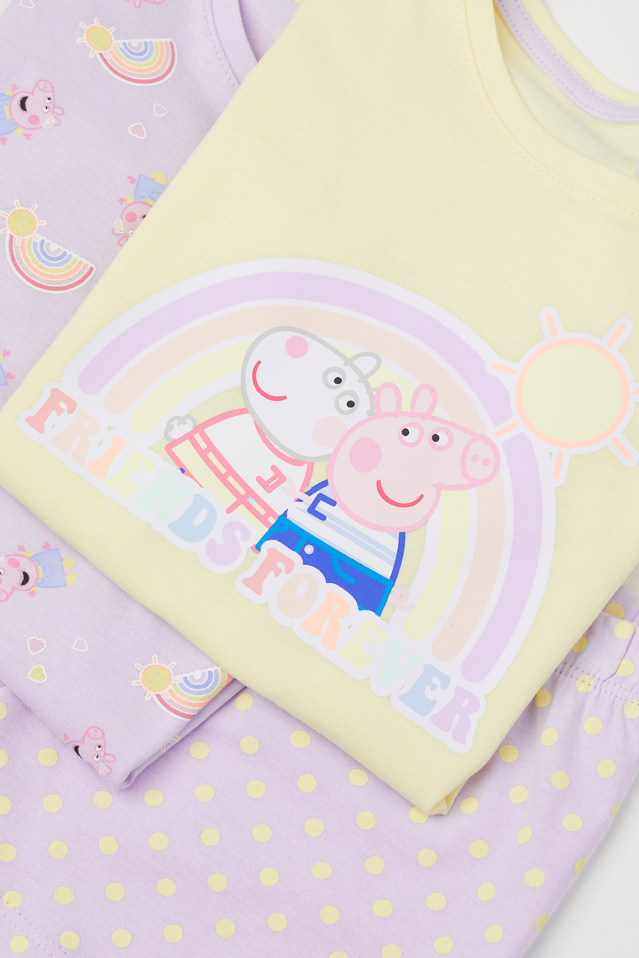 Dve pidžame - Light purple/Peppa Pig - Kids | H&M RS
