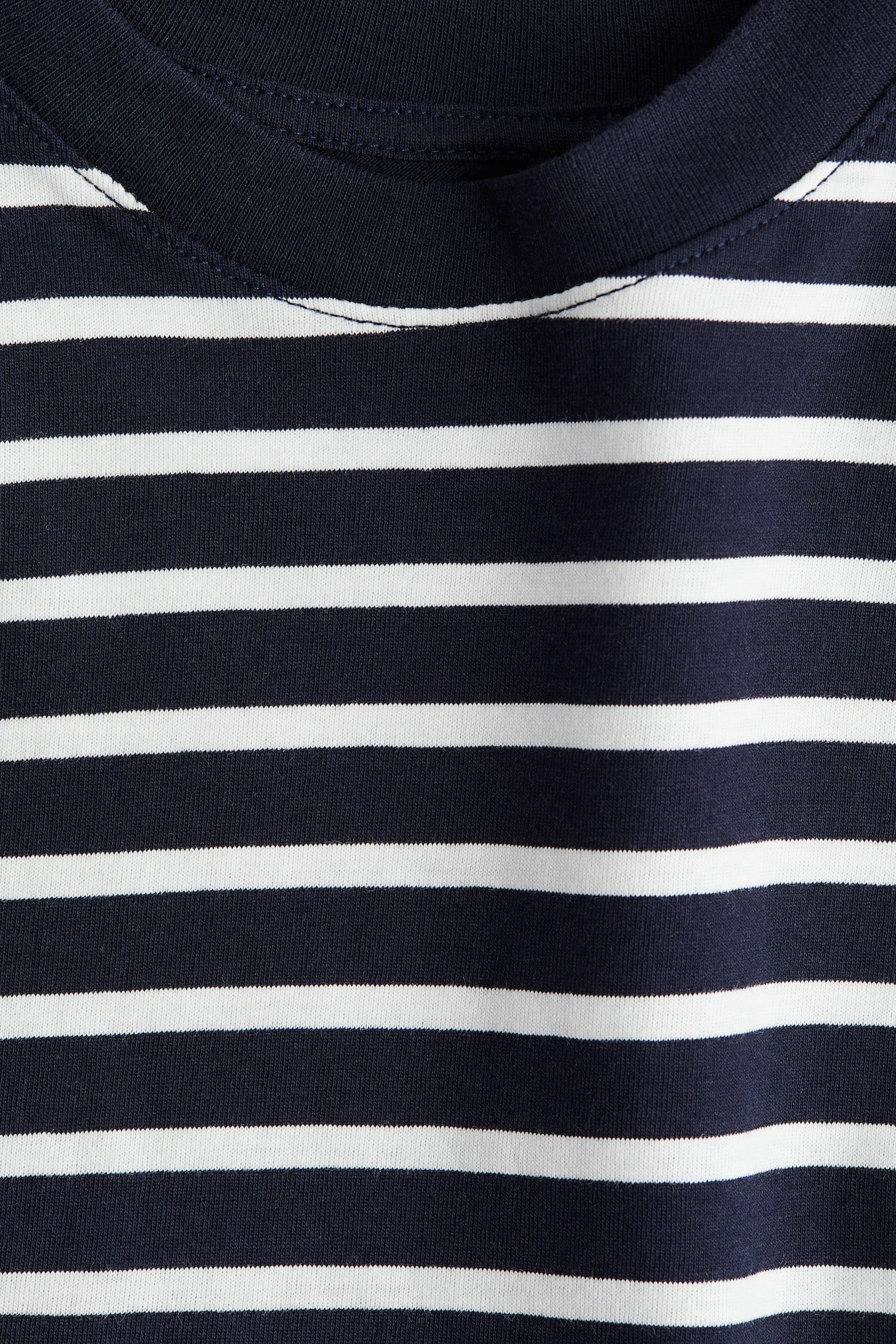 Navy blue/white striped Long-Sleeved Cotton T-Shirt for kids | H&M US