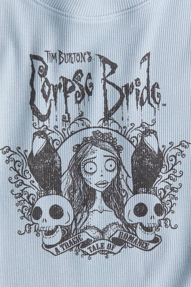 Printed Jersey Top - Light blue/Corpse Bride - Kids | H&M US