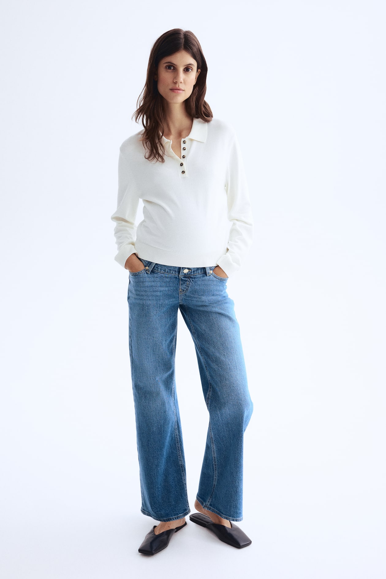 MAMA Jean large - Bleu denim - FEMME | H&M FR