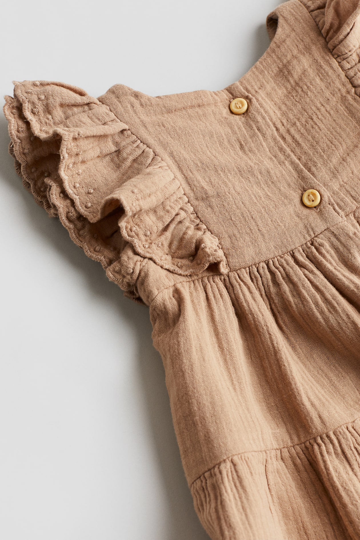 Cotton muslin dress - Beige - Kids | H&M GB