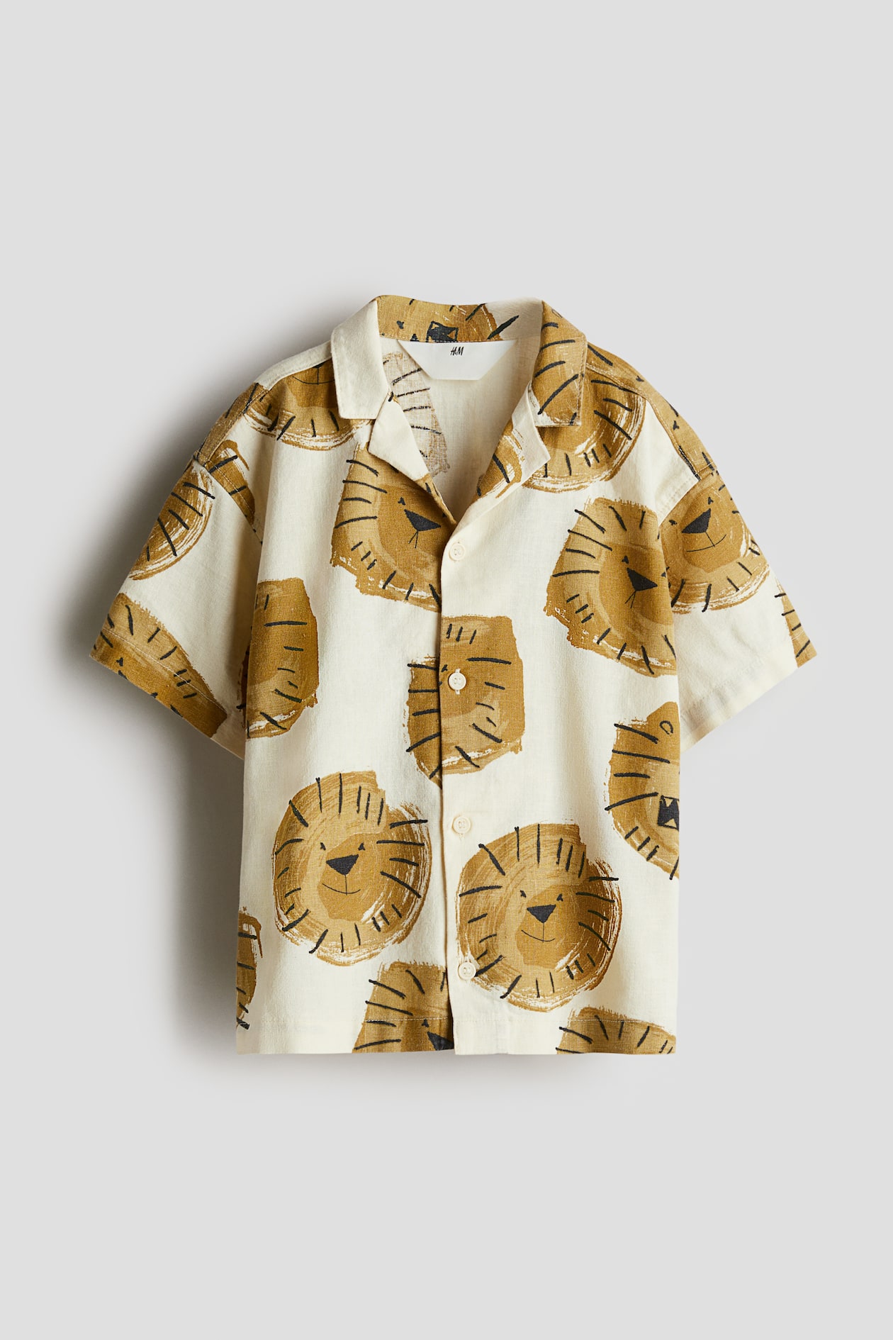 Light yellow/lions Cotton Resort Shirt for kids | H&M US