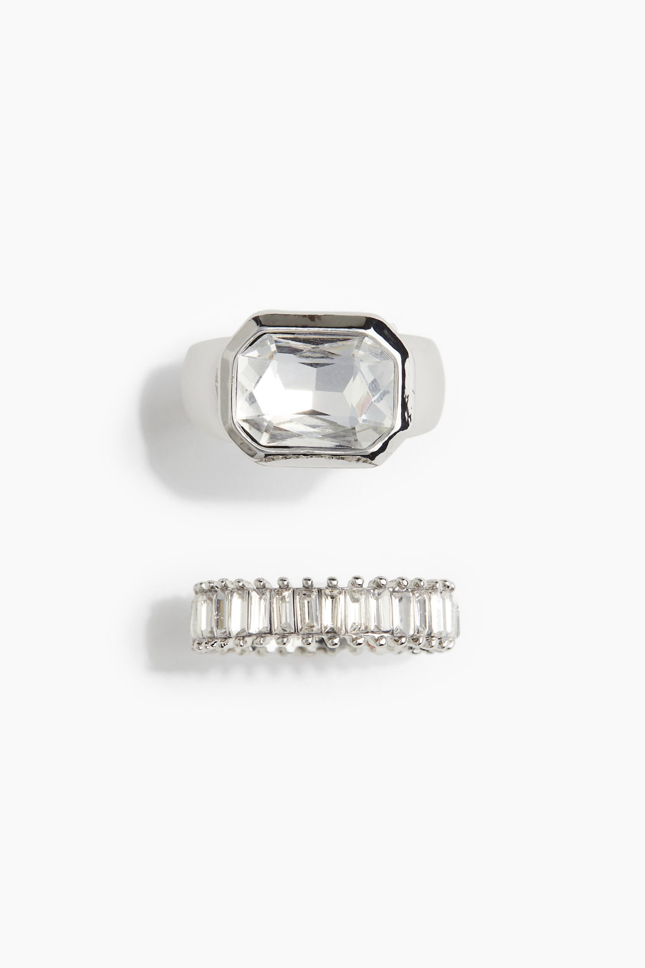 Men’s Silver-coloured 2-pack rings | H&M IN