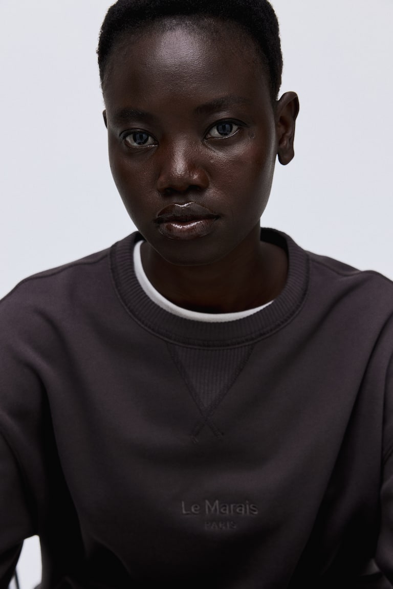 Women's Dark grey/Le Marais Text-motif sweatshirt | H&M GB
