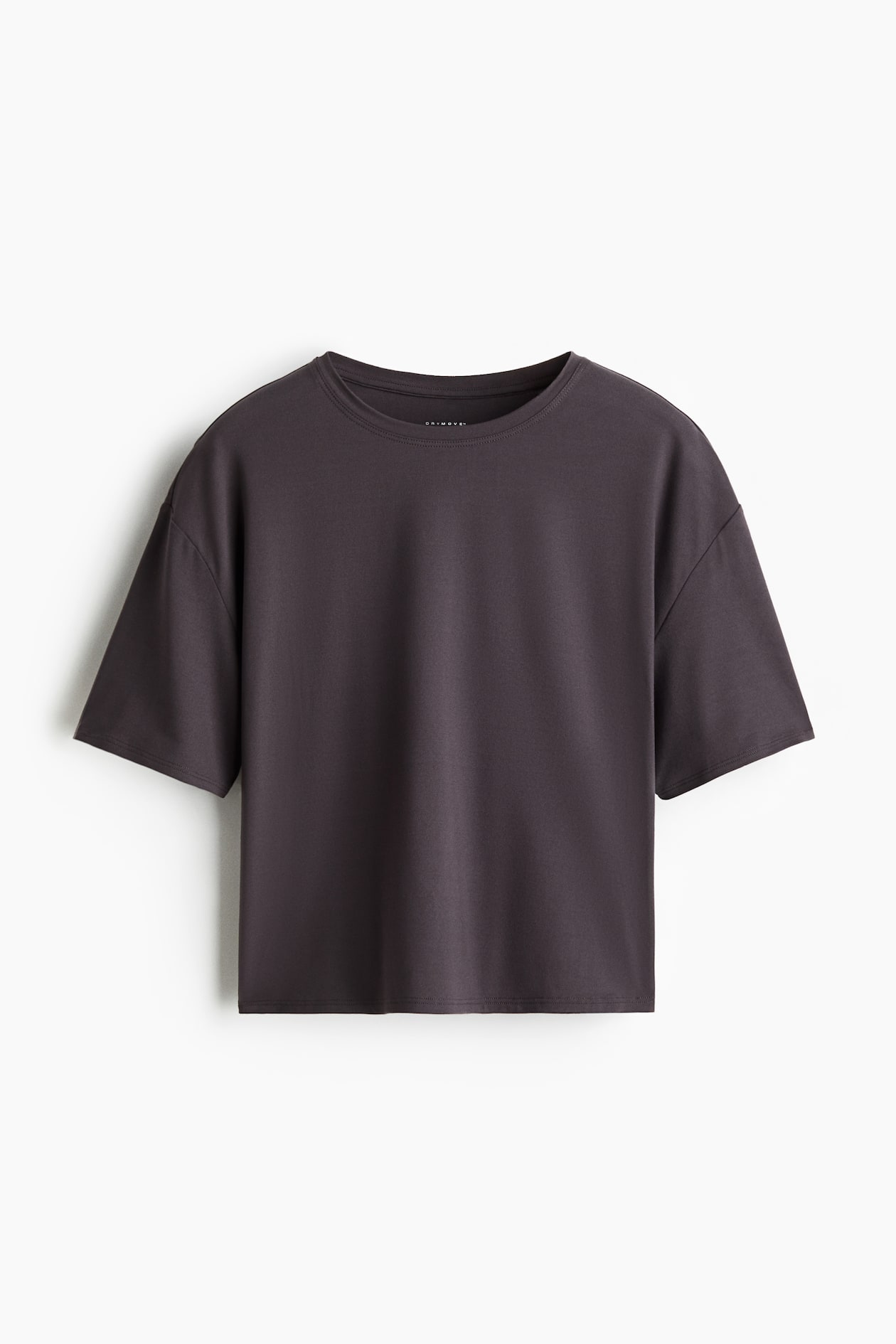Boxy Sports Top with DryMove™ - Truffle gray - Ladies | H&M US