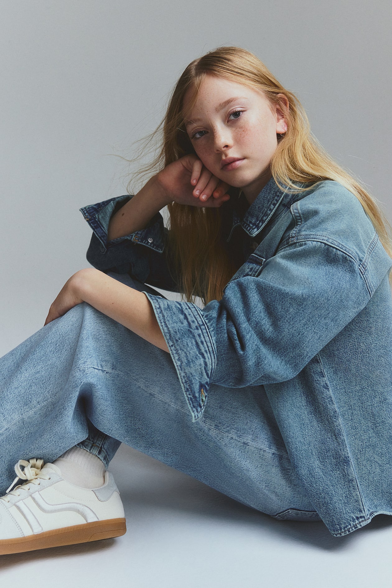 Wide Leg Jeans - Világos farmerkék - GYEREK | H&M HU