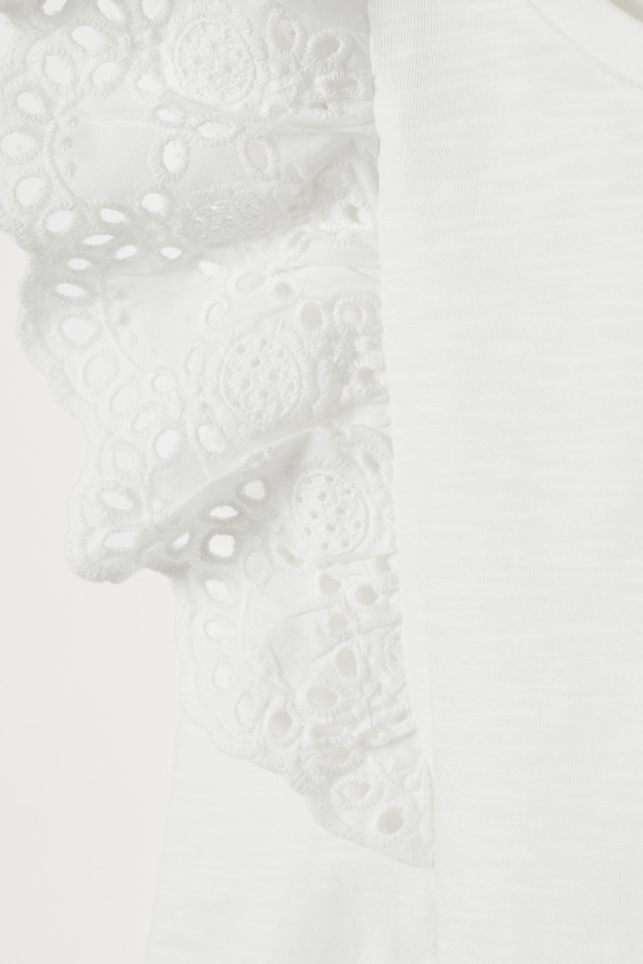 Top con olanes - Blanco - Kids | H&M MX