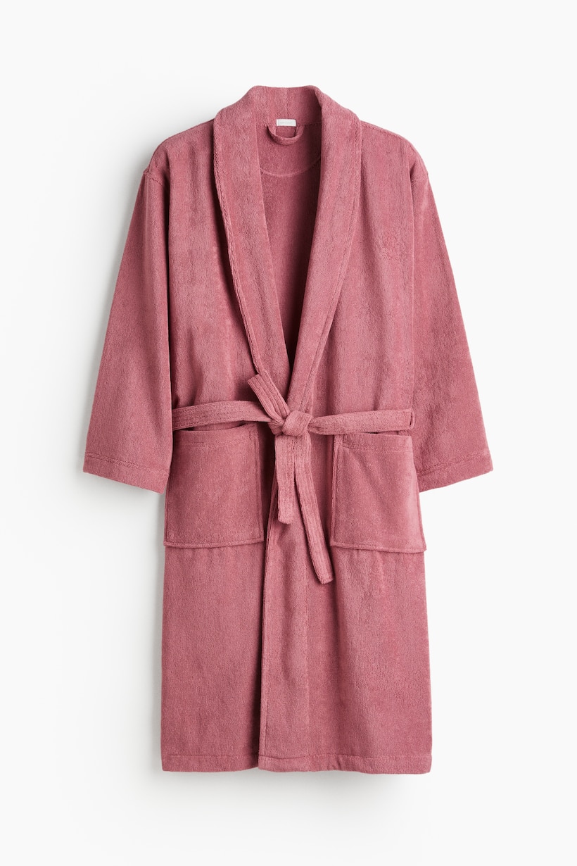 Women's Dusty rose Cotton Terry Bathrobe | H&M US