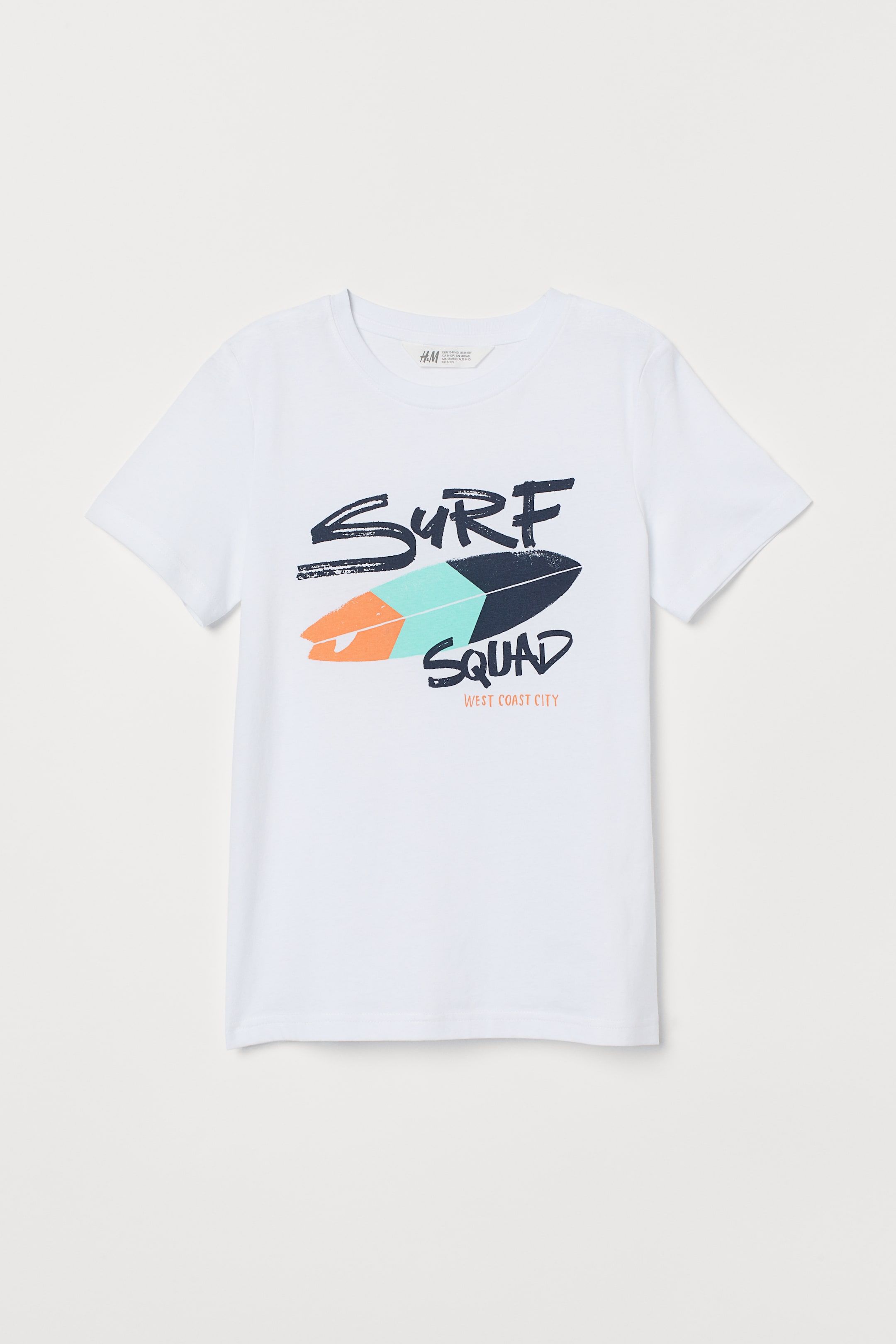 Printed T-shirt - White/surfboard - Kids | H&M CA