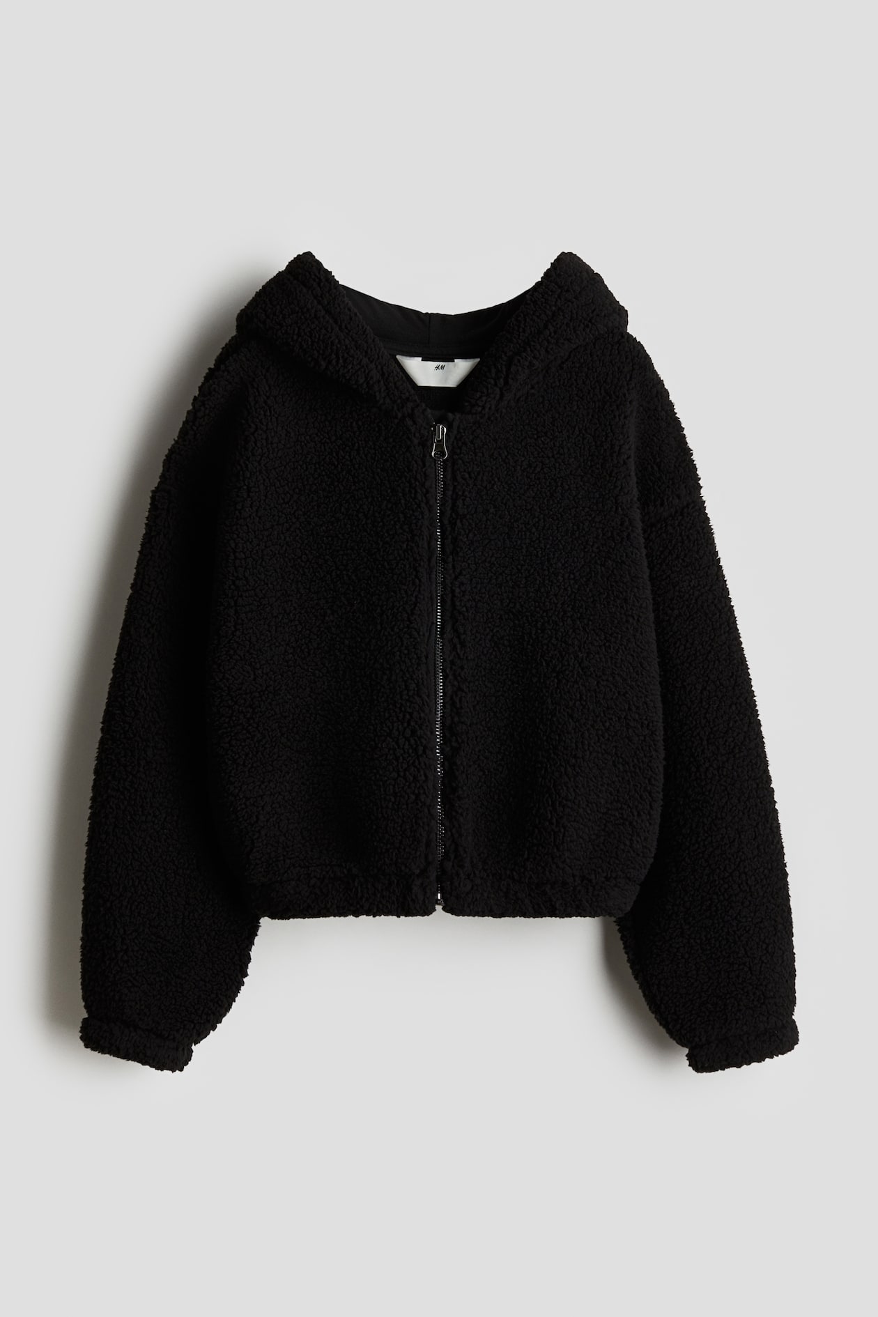 Sudadera con zíper en peluche - Negro - Kids | H&M MX