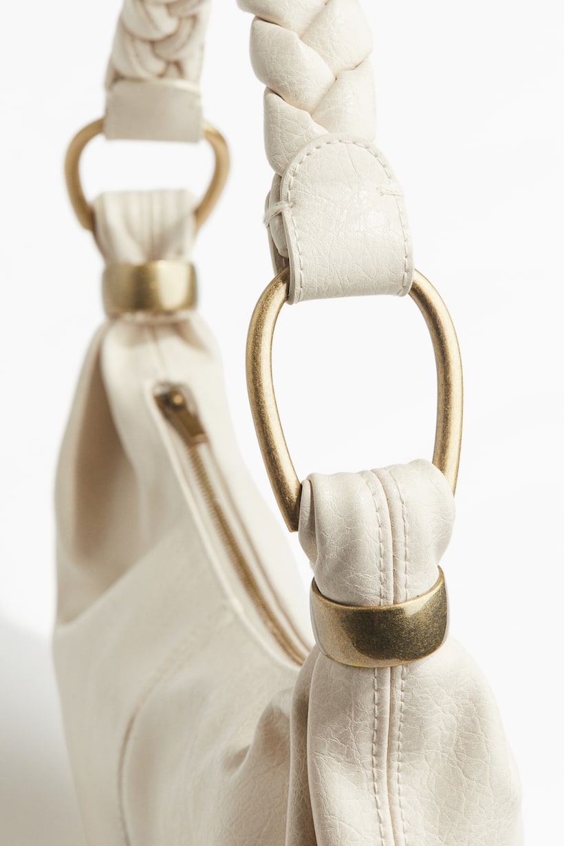 Braided-Strap Shoulder Bag - Cream - Ladies | H&M US