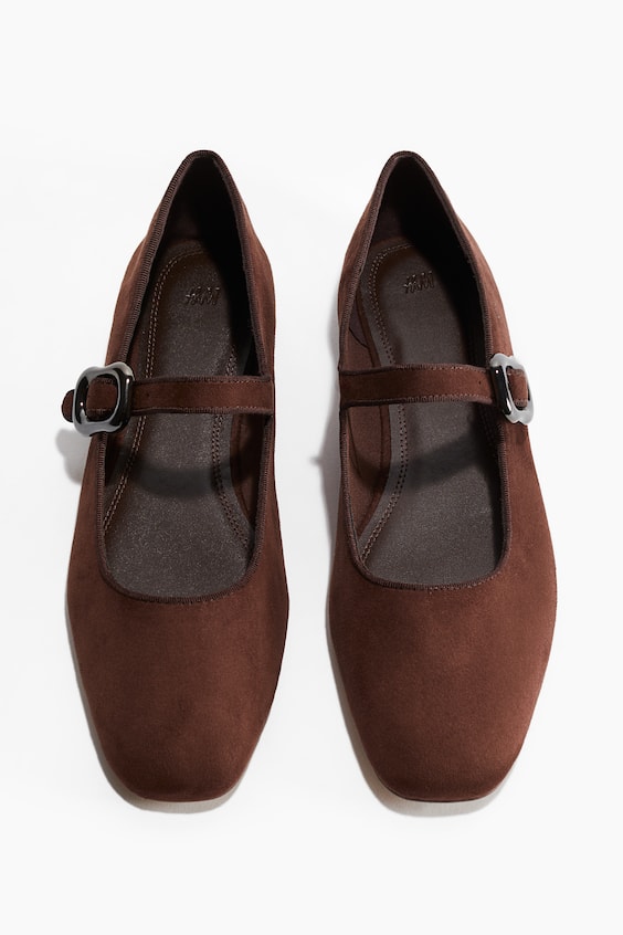 Ballerine modello Mary Jane - Marrone scuro - DONNA | H&M IT