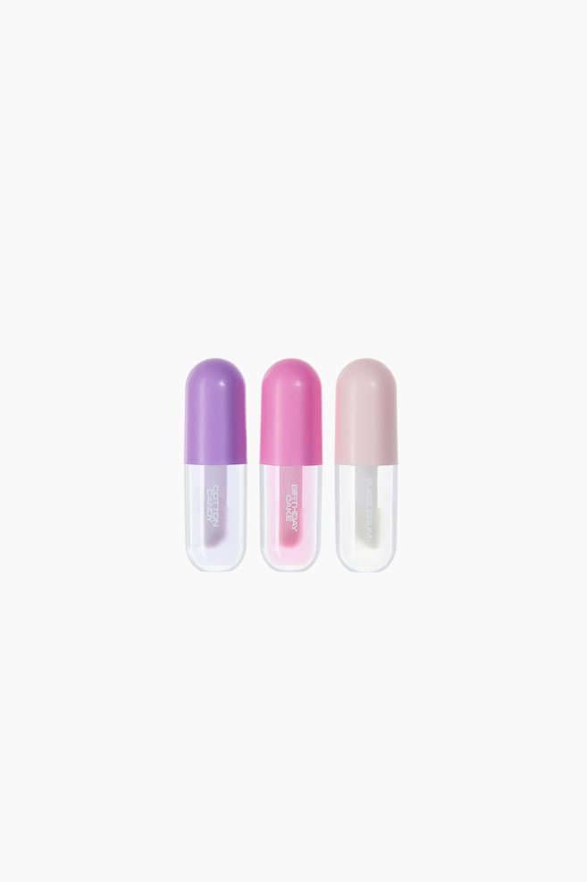 Mini Lip Oil Trio - Pink/light pink/purple - Beauty all | H&M US