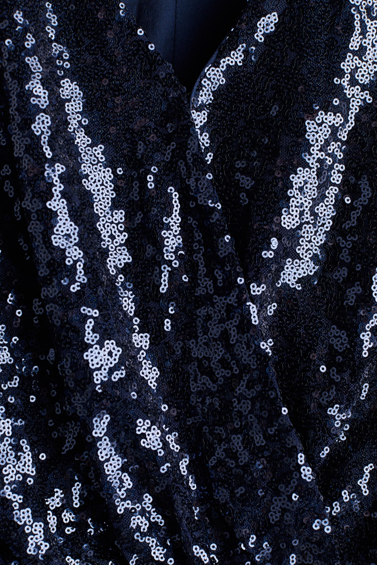 Women's Navy blue Sequined body | H&M IN