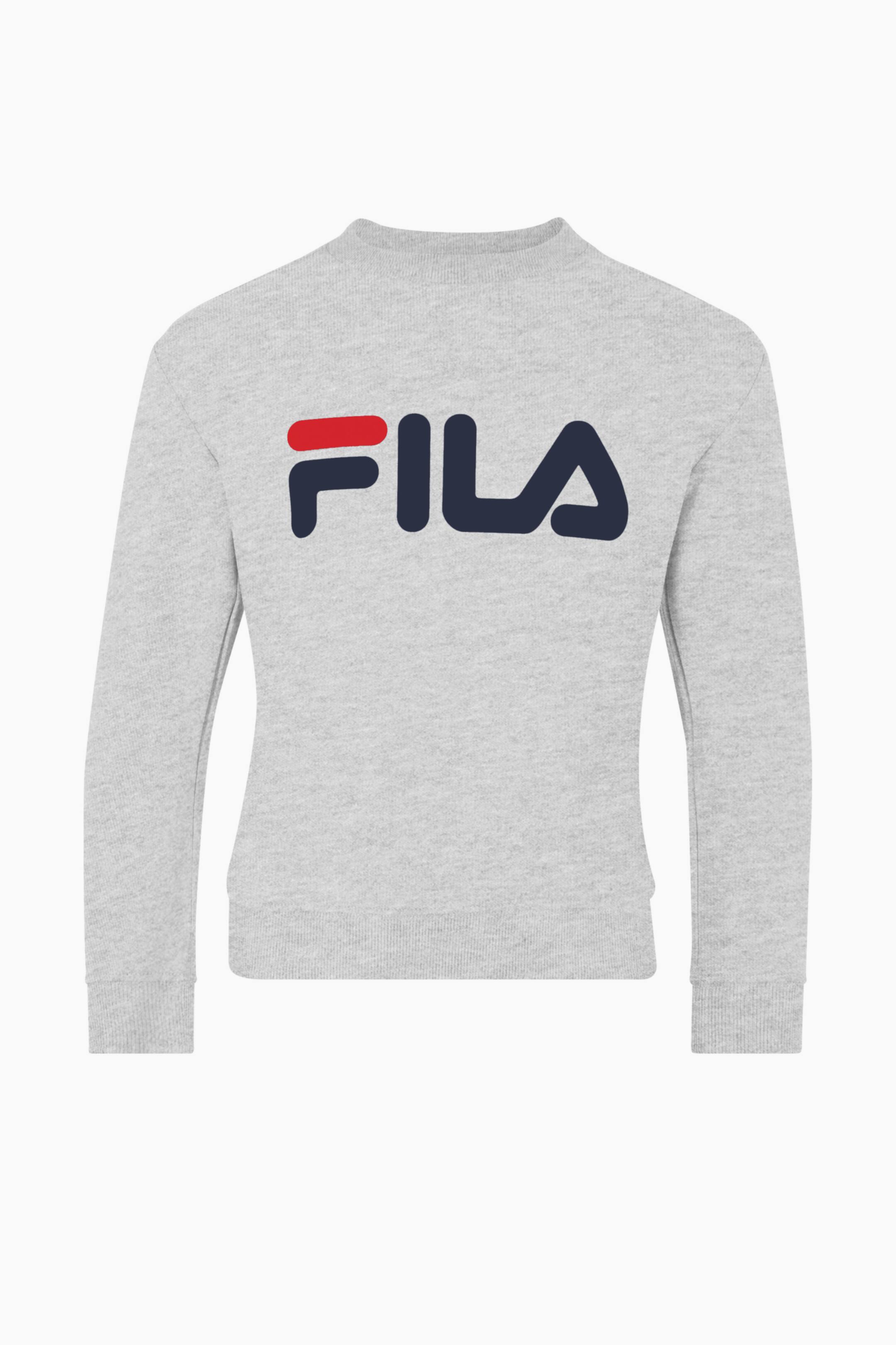 Babina Greda Classic Logo Crew Sweat - Light Grey Melange - Fila - Kids ...