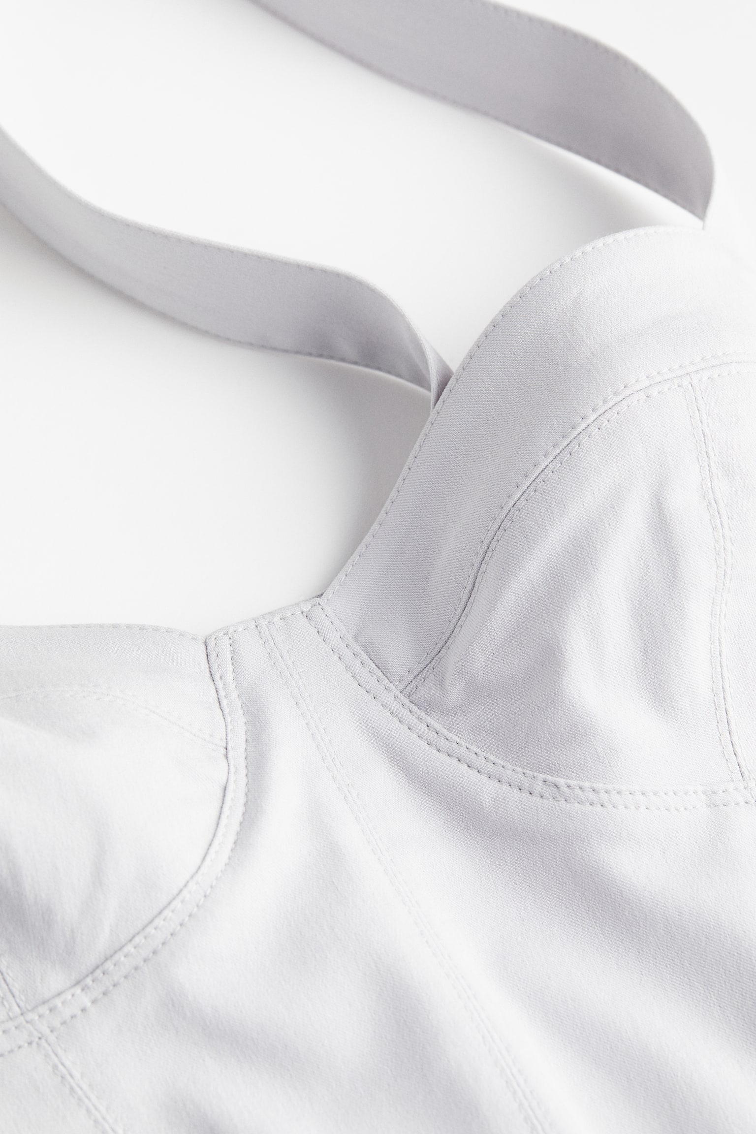 Women's Light gray Bustier-style Crop Top | H&M US
