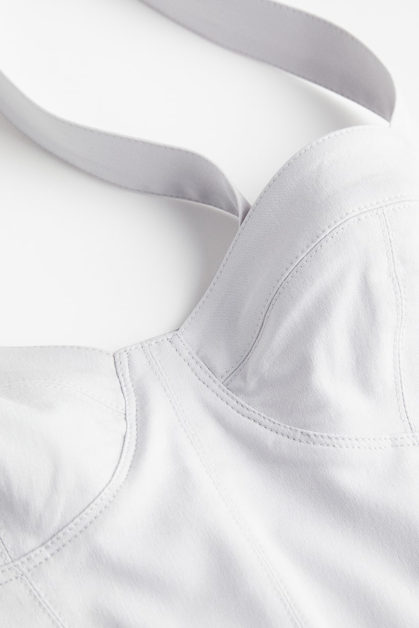 Women's Light gray Bustier-style Crop Top | H&M US