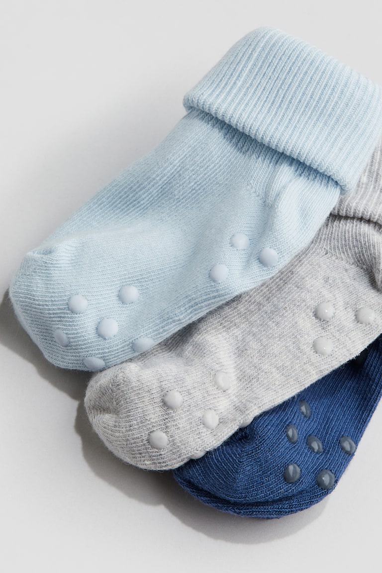 Dusty blue 5-pack Non-slip Socks for kids - Non-slip protection | H&M CA