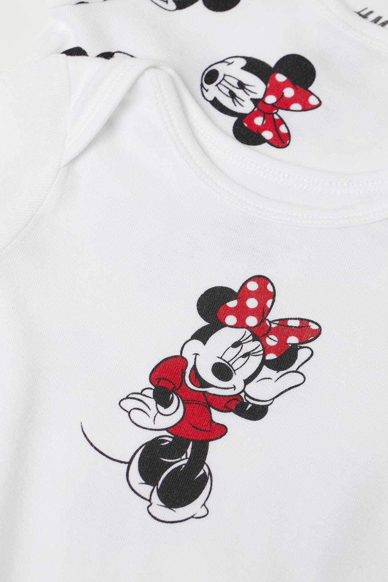 4er-Pack Kurzarmbodys - Weiß/Minnie Maus - Kids | H&M DE