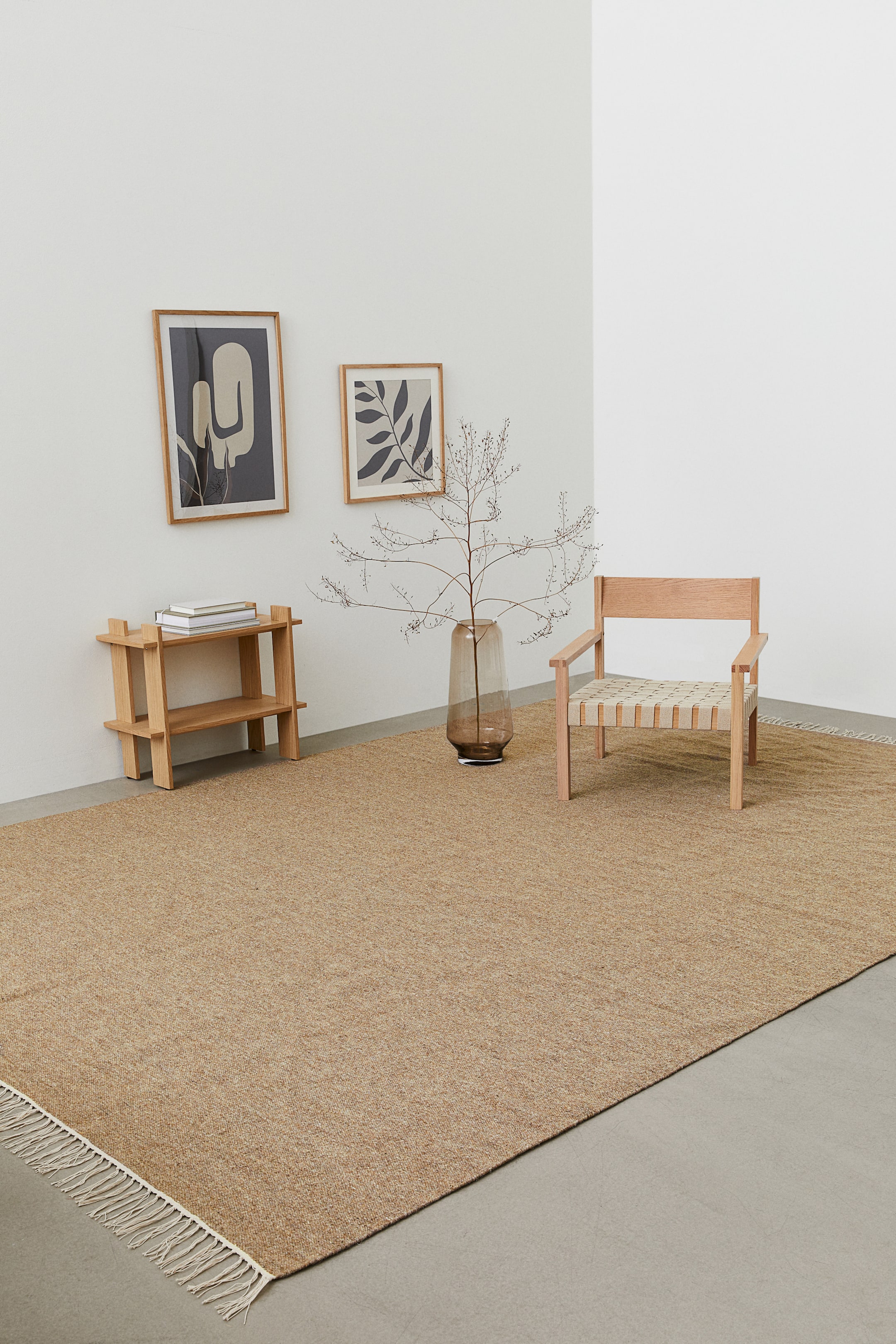 Large Wool Rug - Dark beige - Home All | H&M US