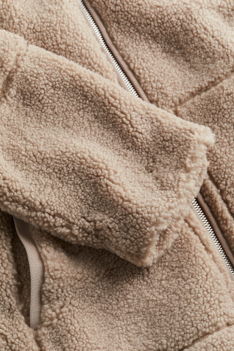 Teddy Fleece Jacket - Beige - Ladies | H&M US