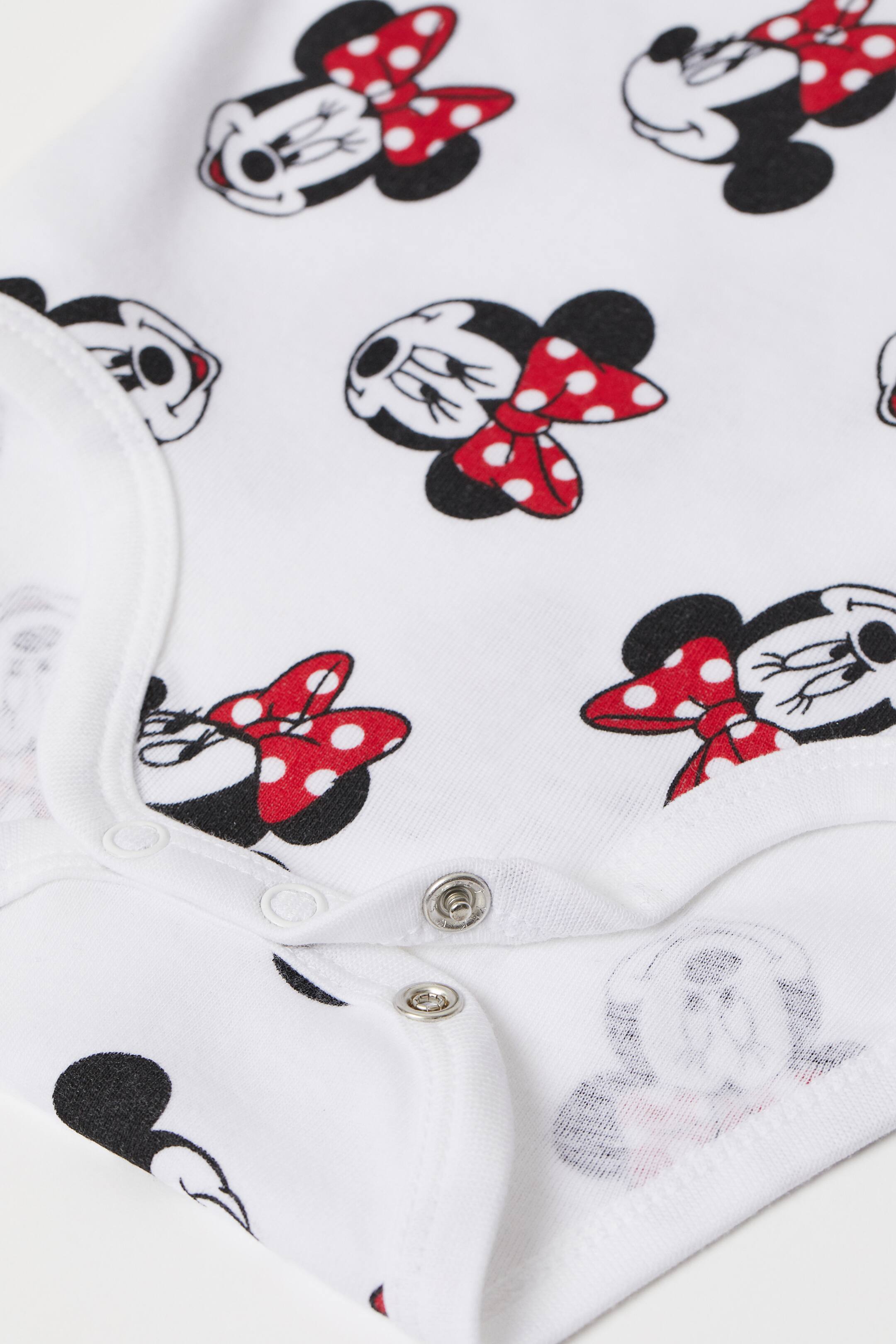 4er-Pack Kurzarmbodys - Weiß/Minnie Maus - Kids | H&M DE