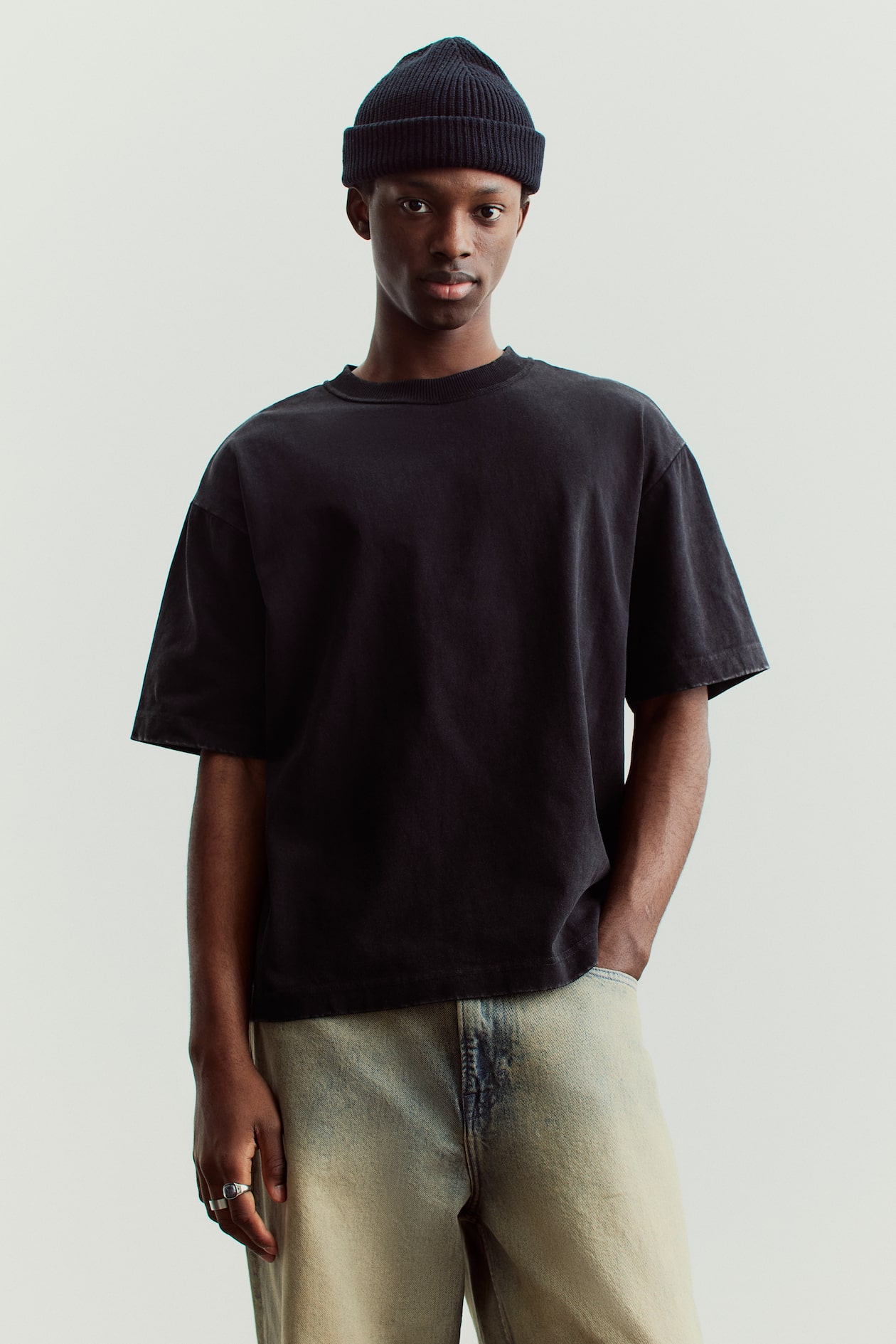 Loose-Fit Printed T-Shirt - Black/Raptor Ridge - Men | H&M CA