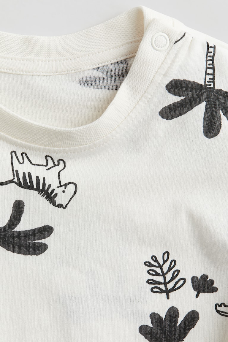White/palm trees Cotton Jersey T-shirt for kids | H&M US