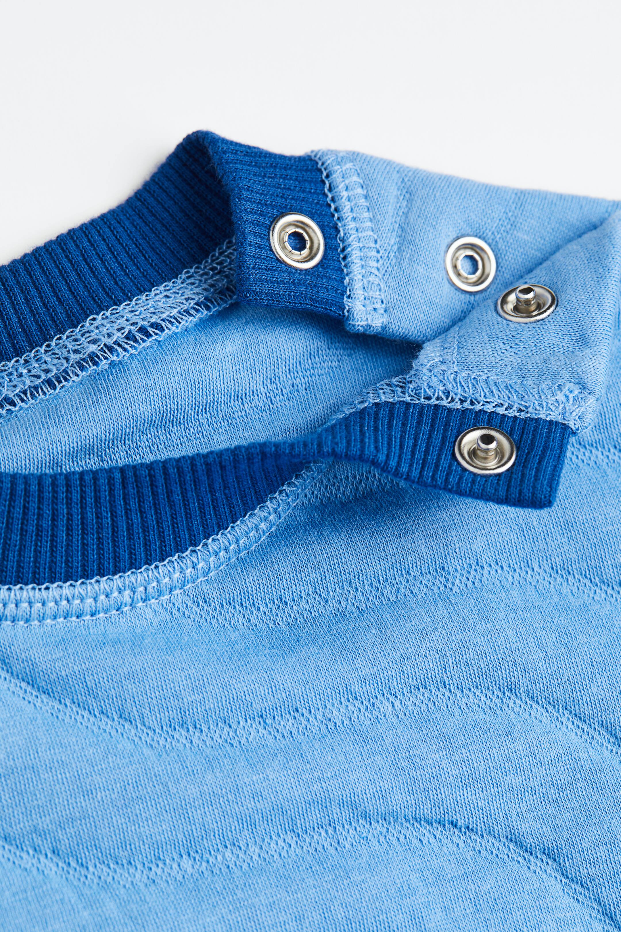 Dark blue/color-block 2-piece Quilted Set for kids | H&M US