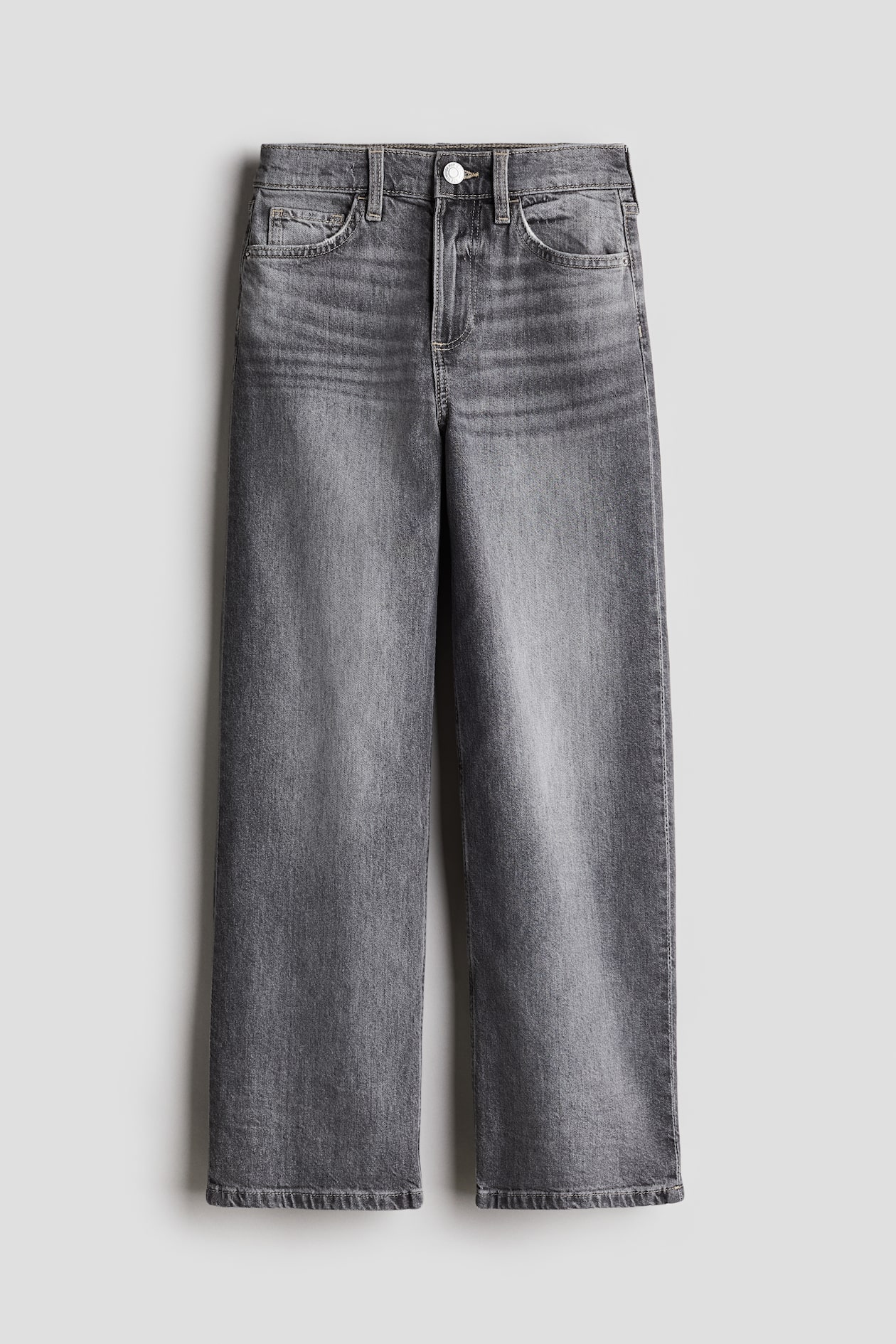 Wide Leg Jeans - Denim grey - Kids | H&M GB