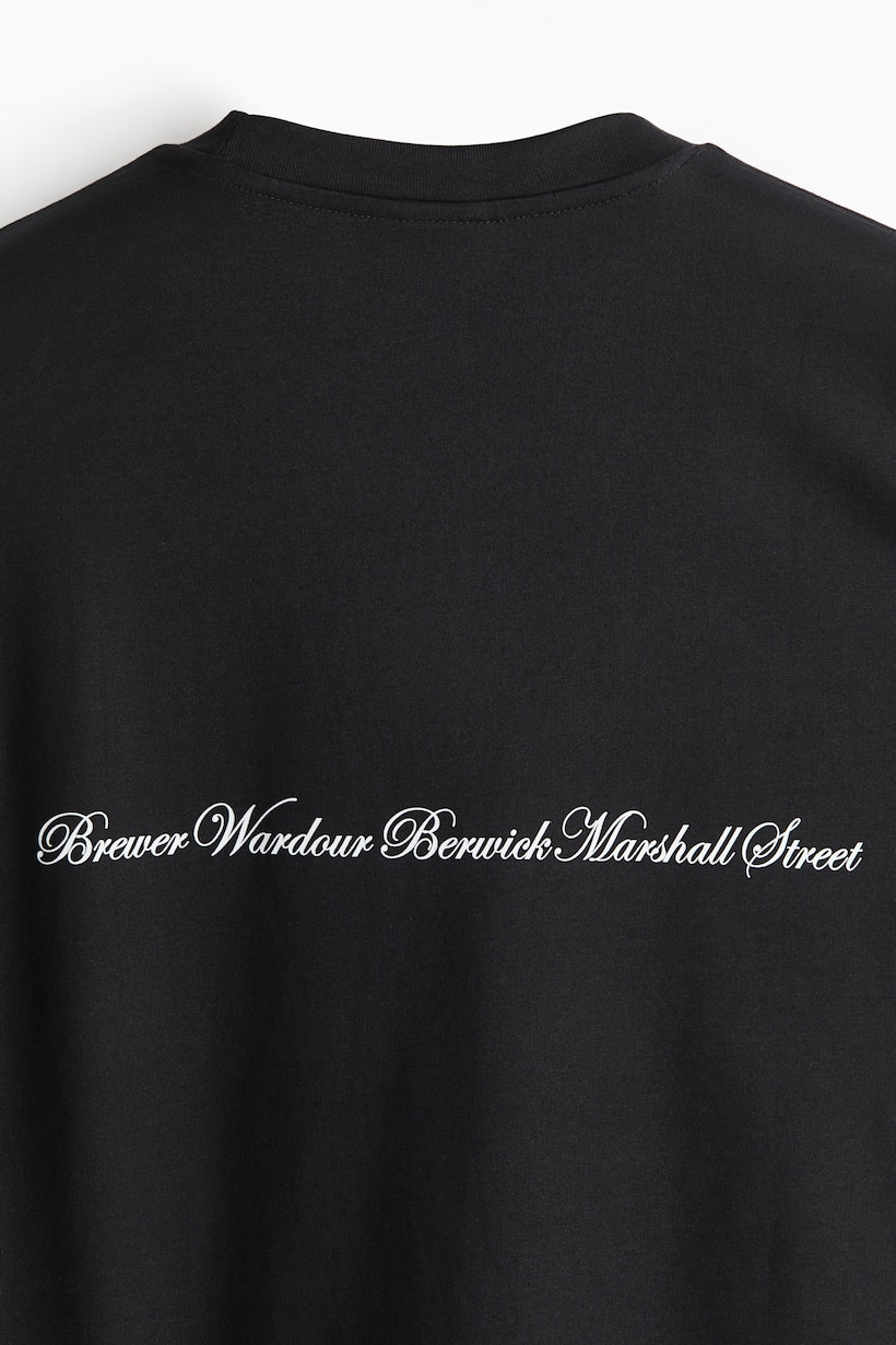 Men’s Black/Soho LDN Loose Fit Printed T-shirt | H&M IN