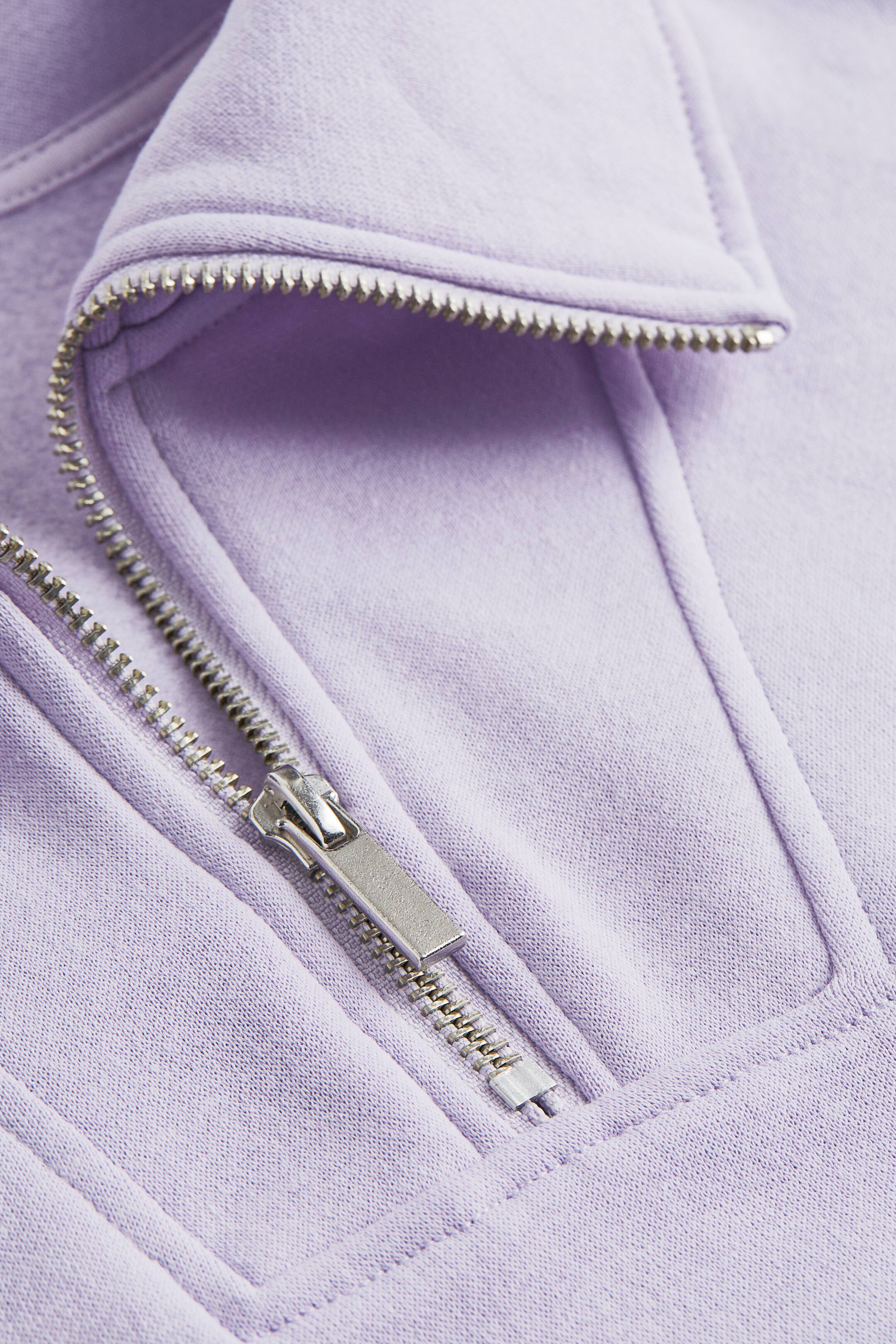Zip-top sweatshirt - Light purple - Ladies | H&M IN