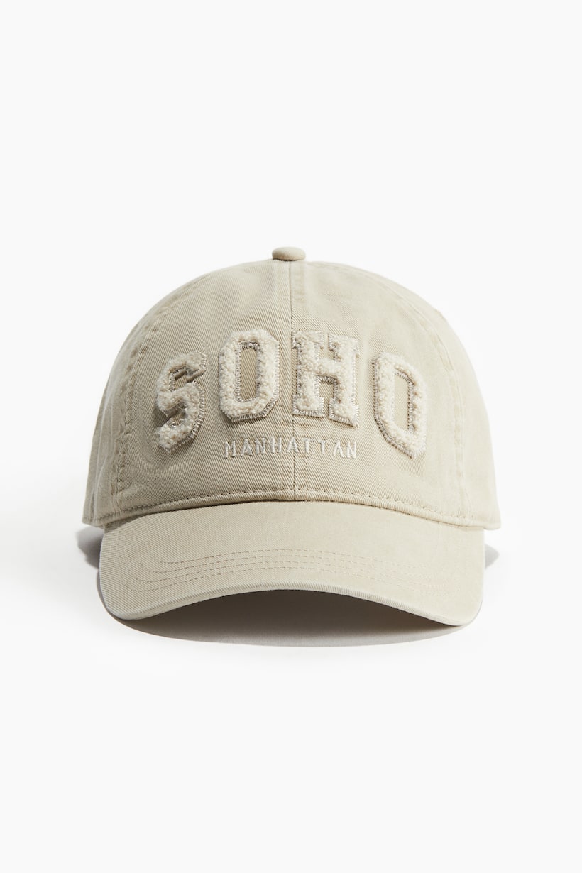 Women's Light beige/SOHO Motif-Detail Cotton Cap | H&M CA
