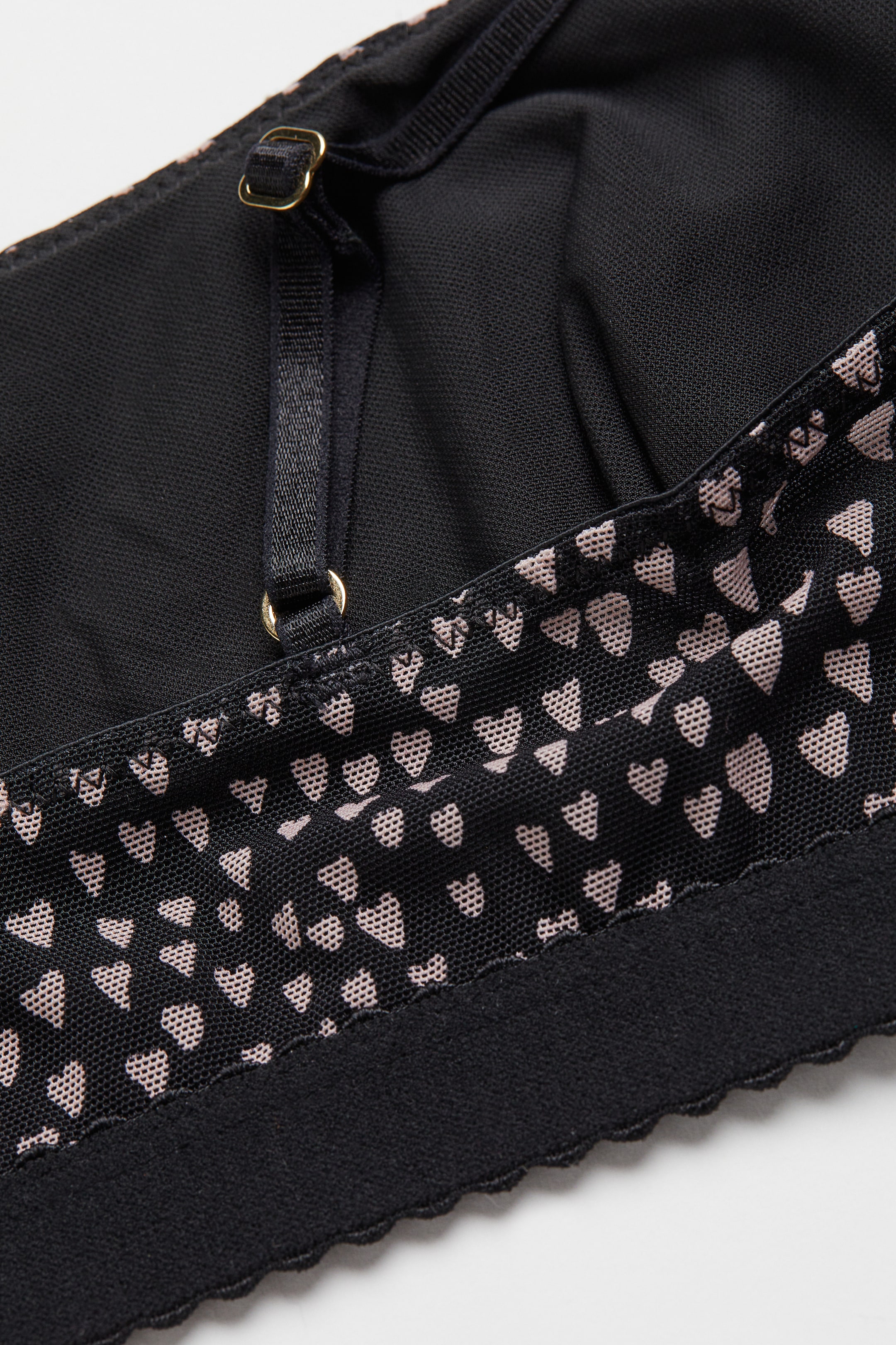 Soft lace bra - Black/Hearts - Ladies | H&M IE