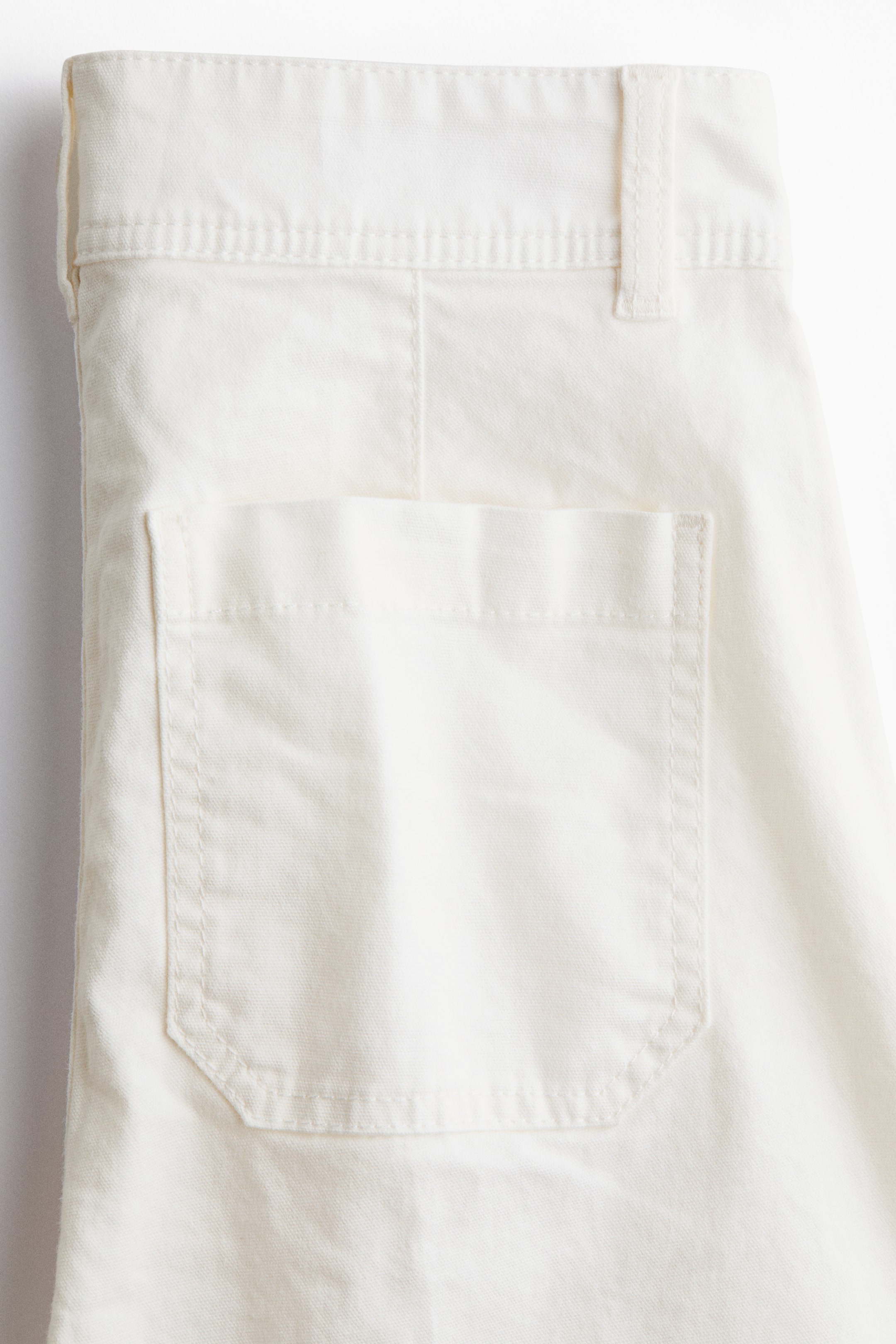 Canvas trousers - White - Ladies | H&M HK