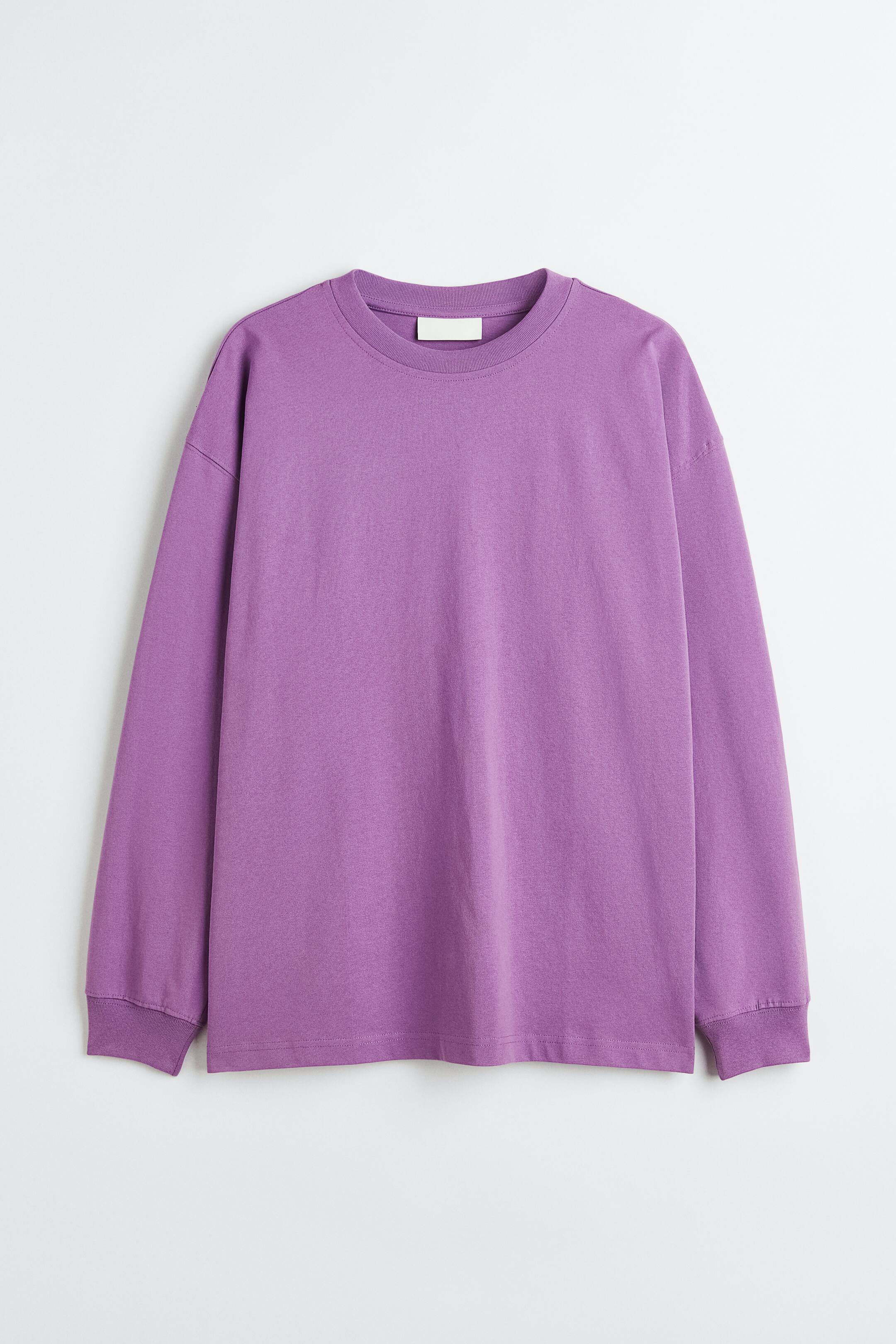 Oversized Fit Cotton top - Deep lilac - Men | H&M PH