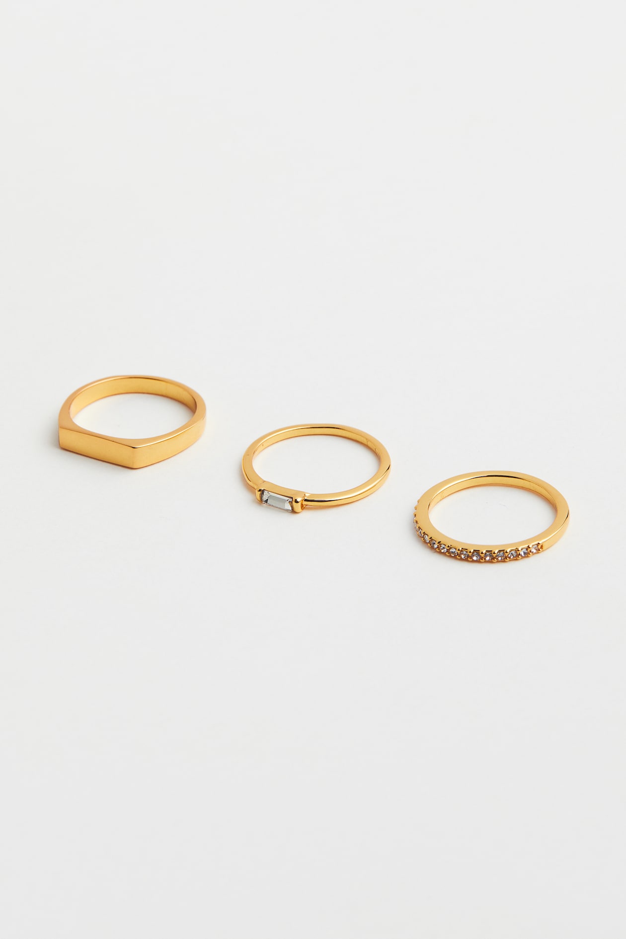 3-pack Gold-plated Rings - Gold-colored - Ladies | H&M PH
