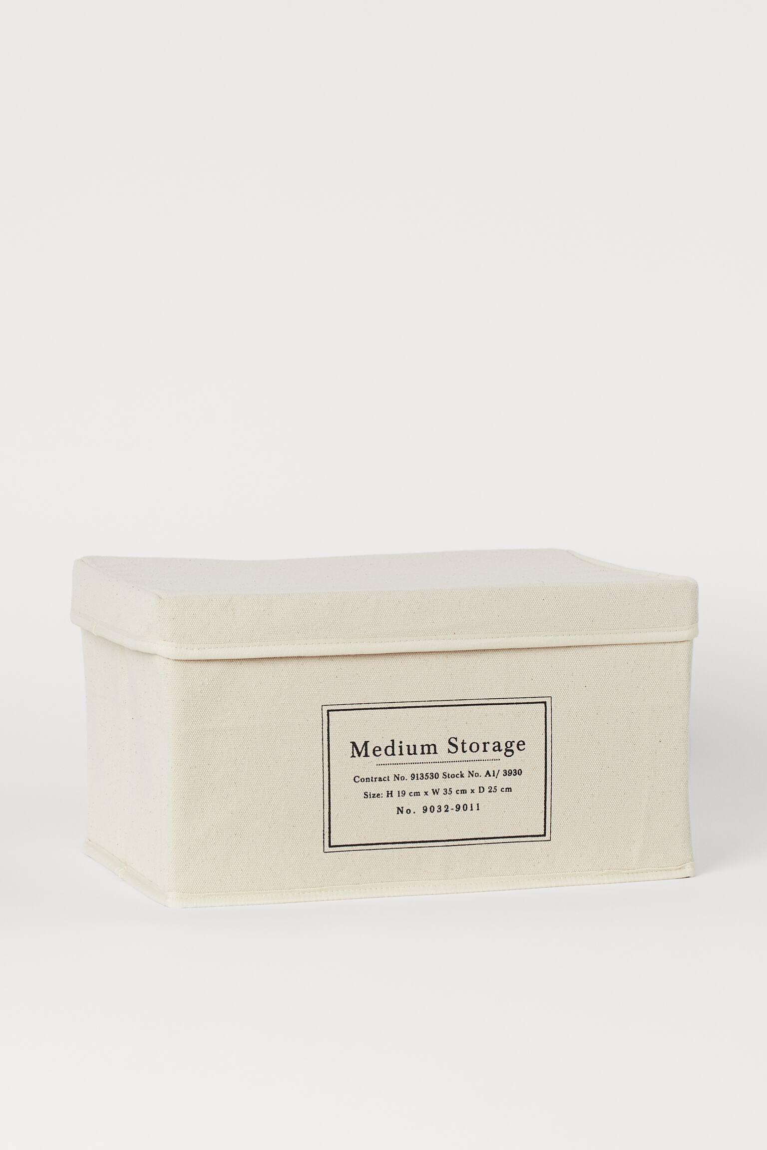 Canvas Storage Box - Light beige - Home All | H&M CA