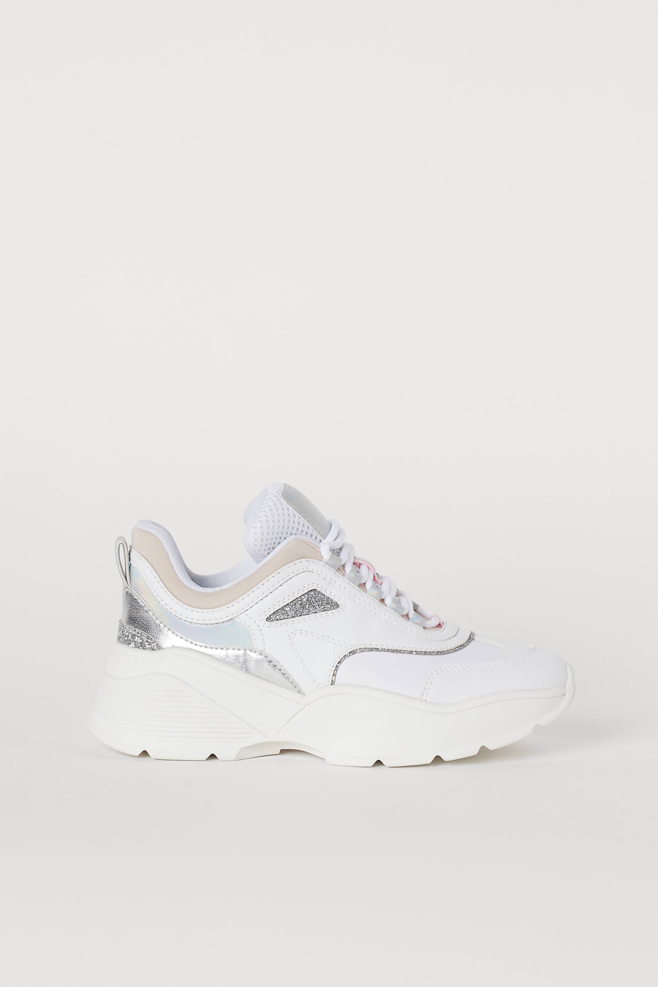 Sneakers - Uten hæl - Hvit/Sølvfarget - BARN | H&M NO