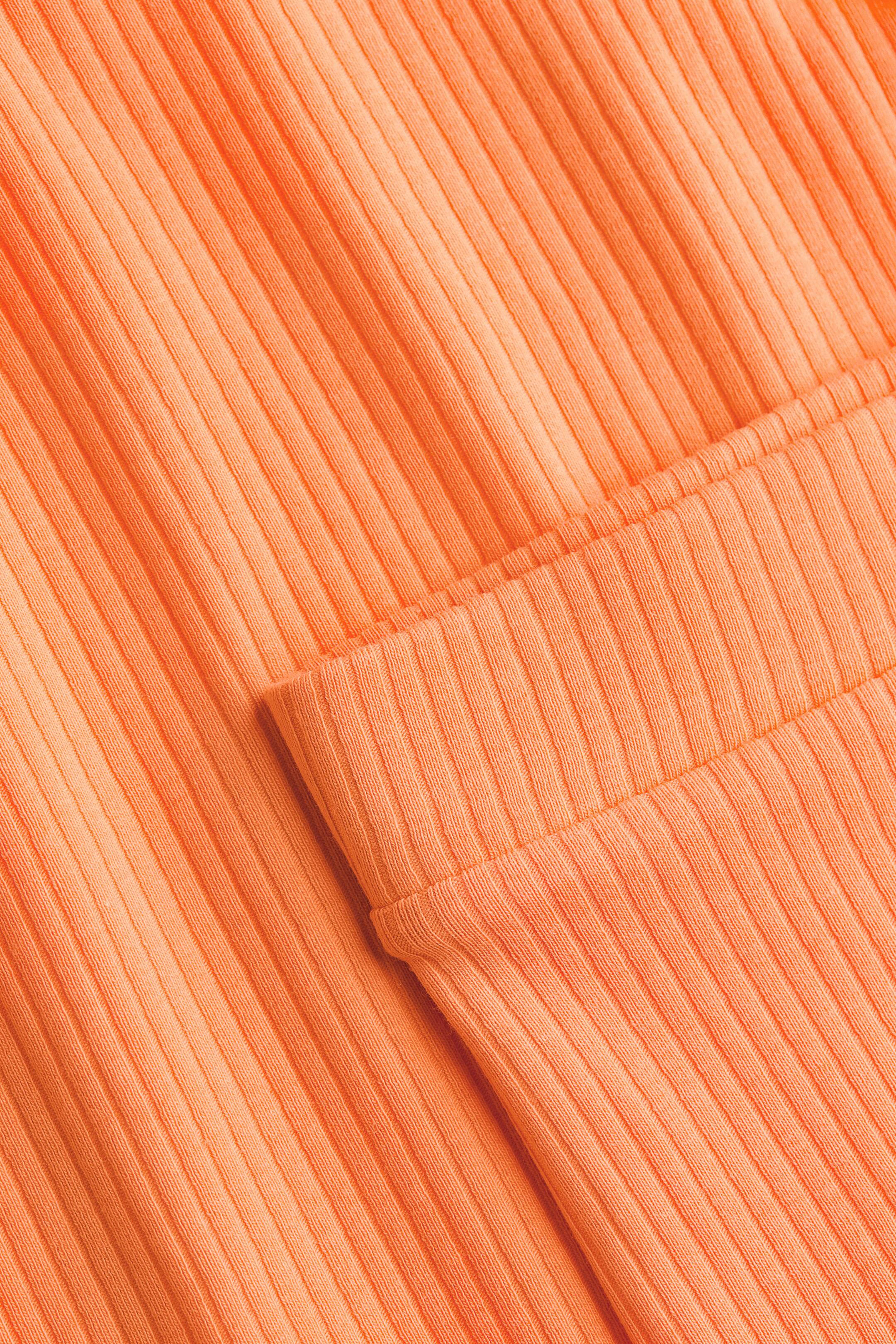Bright orange 2-piece Ribbed Jersey Set | H&M CA